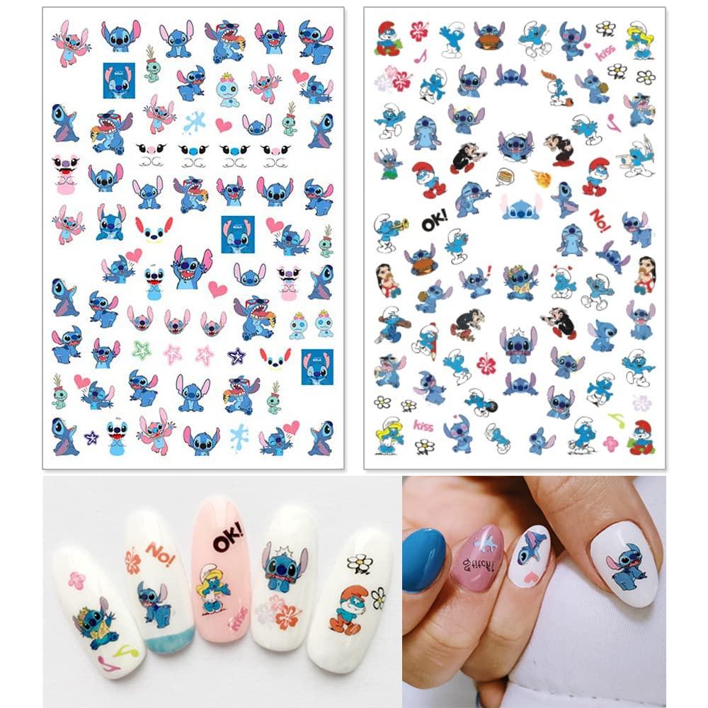 Cute Cartoon Nail Art Stickers - 3D Self Adhesive Decals for Women and ...