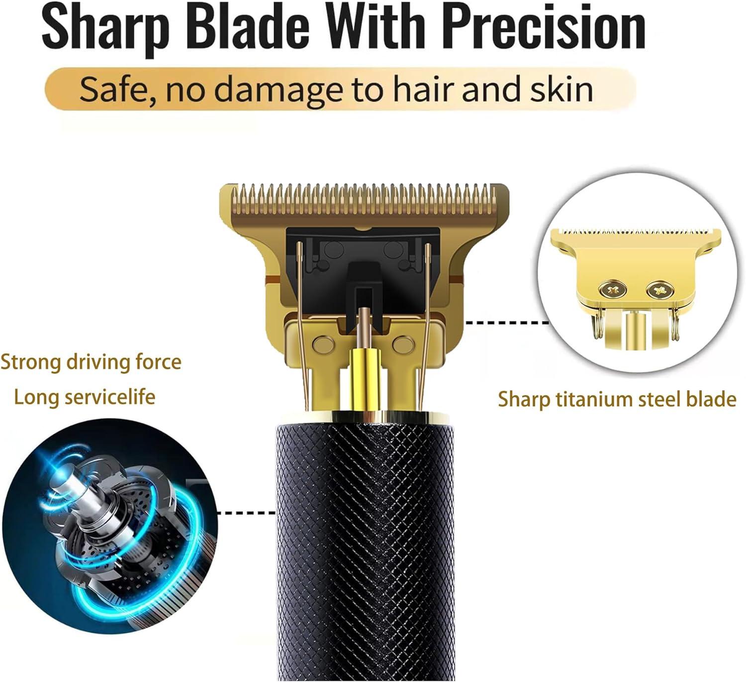 Precision T-Blade Professional Trimmer Set - Zero Gapped Hair Cutting ...
