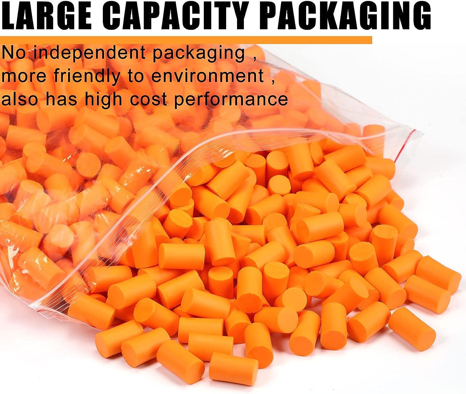 500 Pair Foam Ear Plugs Bulk - 32db Noise Cancelling Disposable Hearing ...
