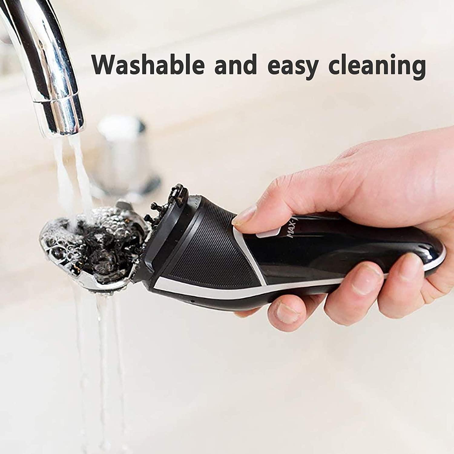 MAX-T Men's Electric Shaver - Corded/Cordless 3D Rotary Razor with ...