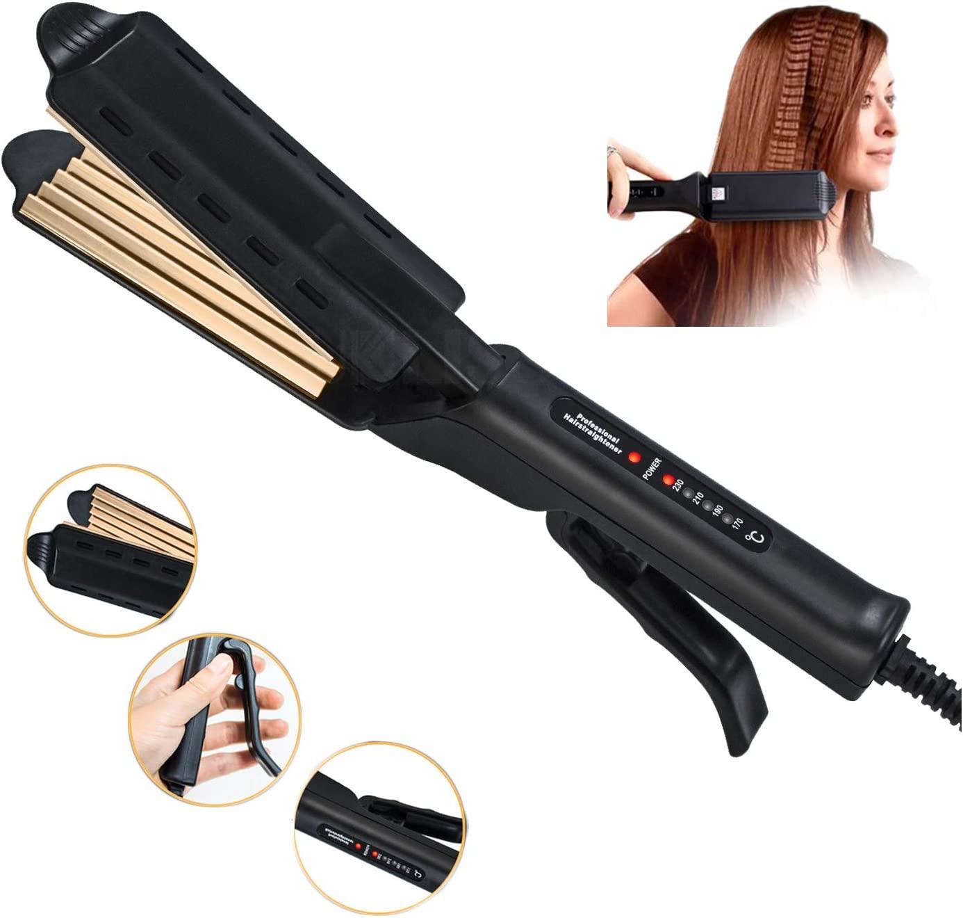2'' Fluffy Hairstyle Hair Crimper Iron for Perfect Curls - Corrugation ...