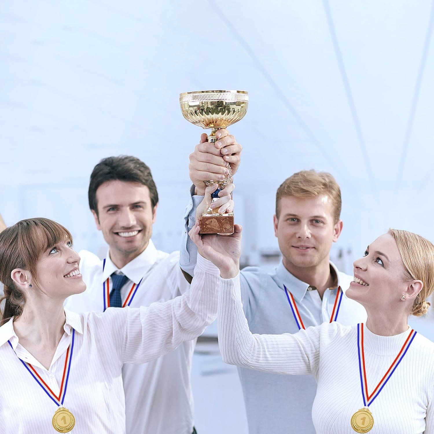 IHPUKIDI 12 Pack Gold Award Medals - Olympic Style Metal Winner Prizes ...