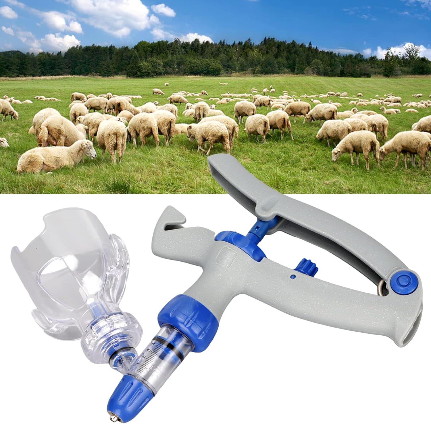5ml Veterinary Continuous Syringe Injector Gun for Animal Accurate ...