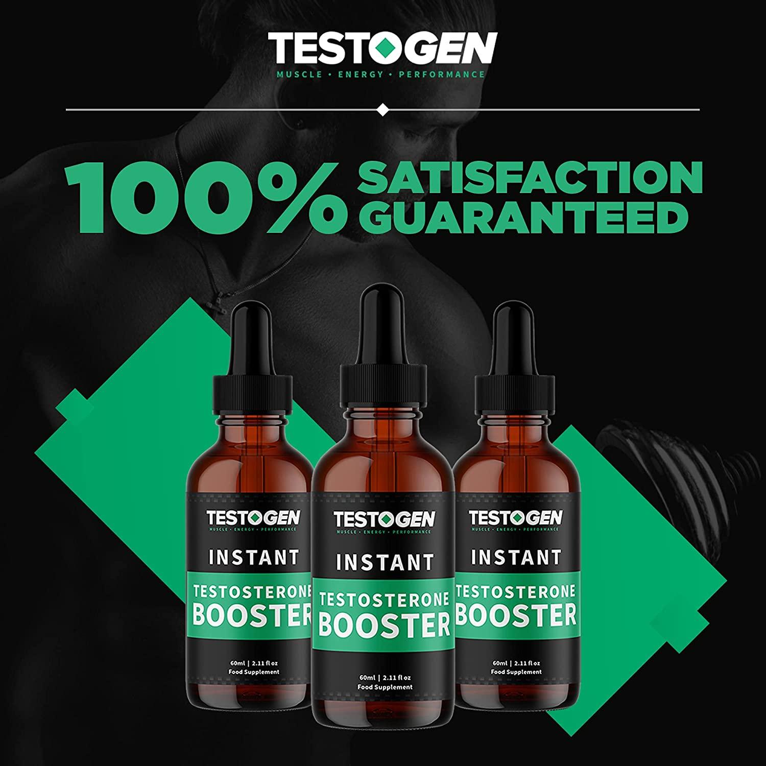 Testogen Men's T-Level Support Liquid Drops | Vitamin D, Zinc, L ...