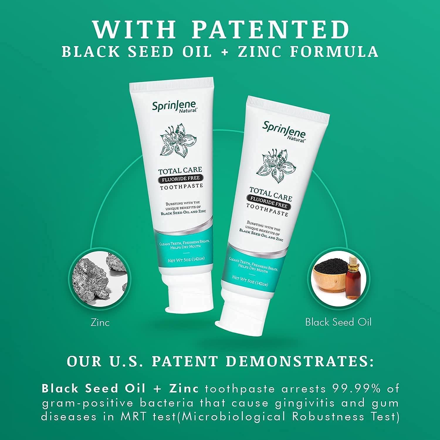 SprinJene Natural Total Care Fluoride Free Toothpaste - Improved ...