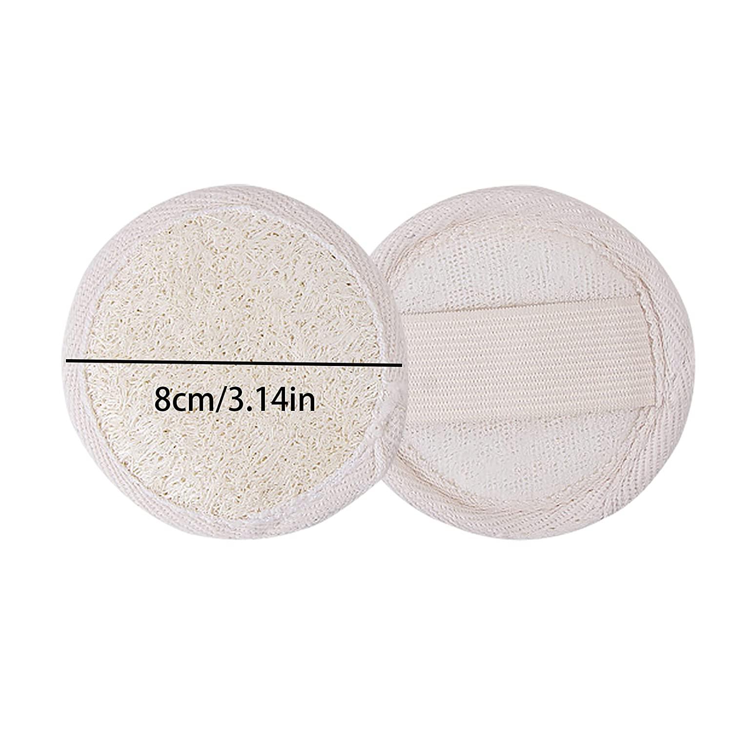 Natural Loofah Face Exfoliator Pads - 100% Handheld Scrubber for ...