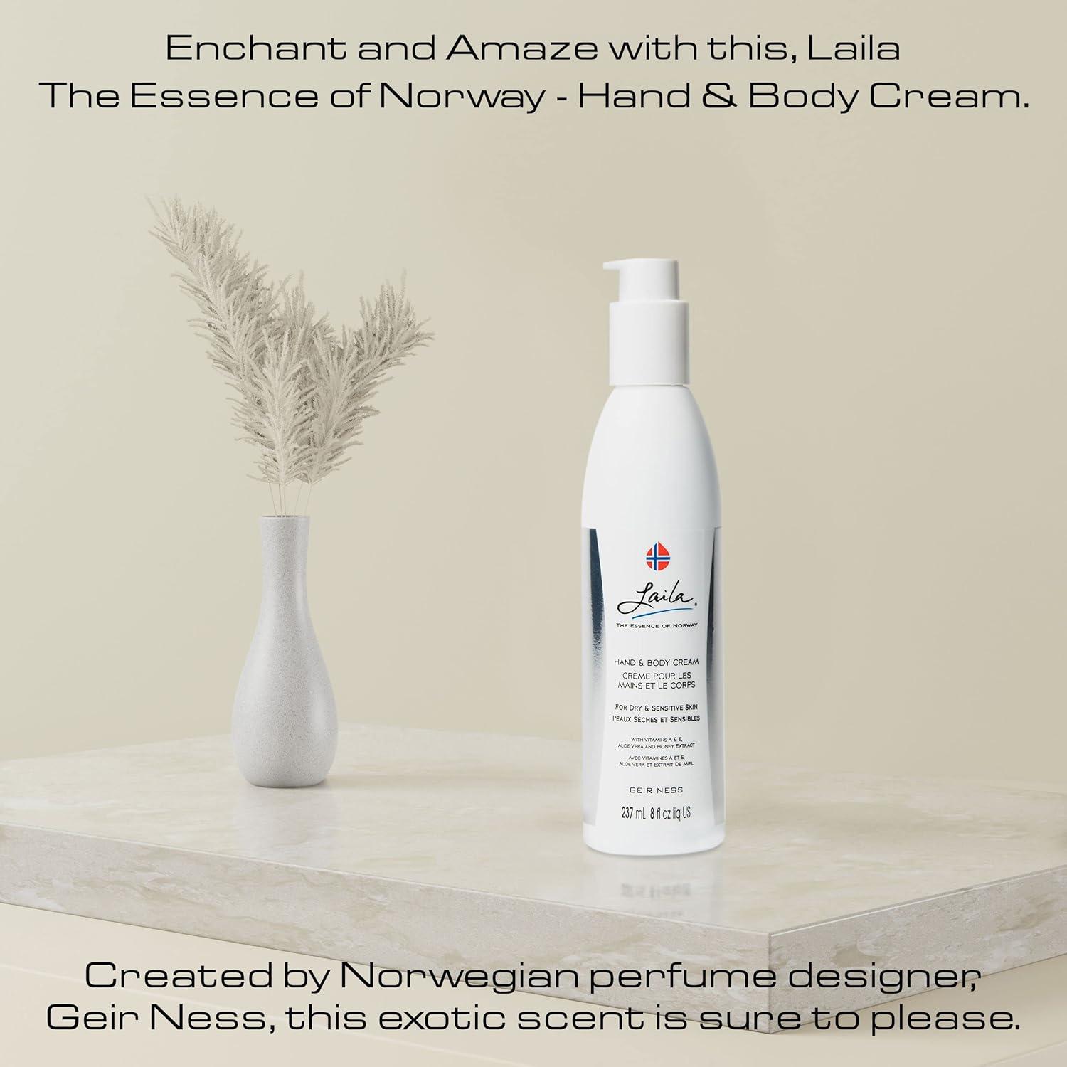 Geir Ness Laila Hand & Body Cream - Moisturizing Formula with Vitamin A ...