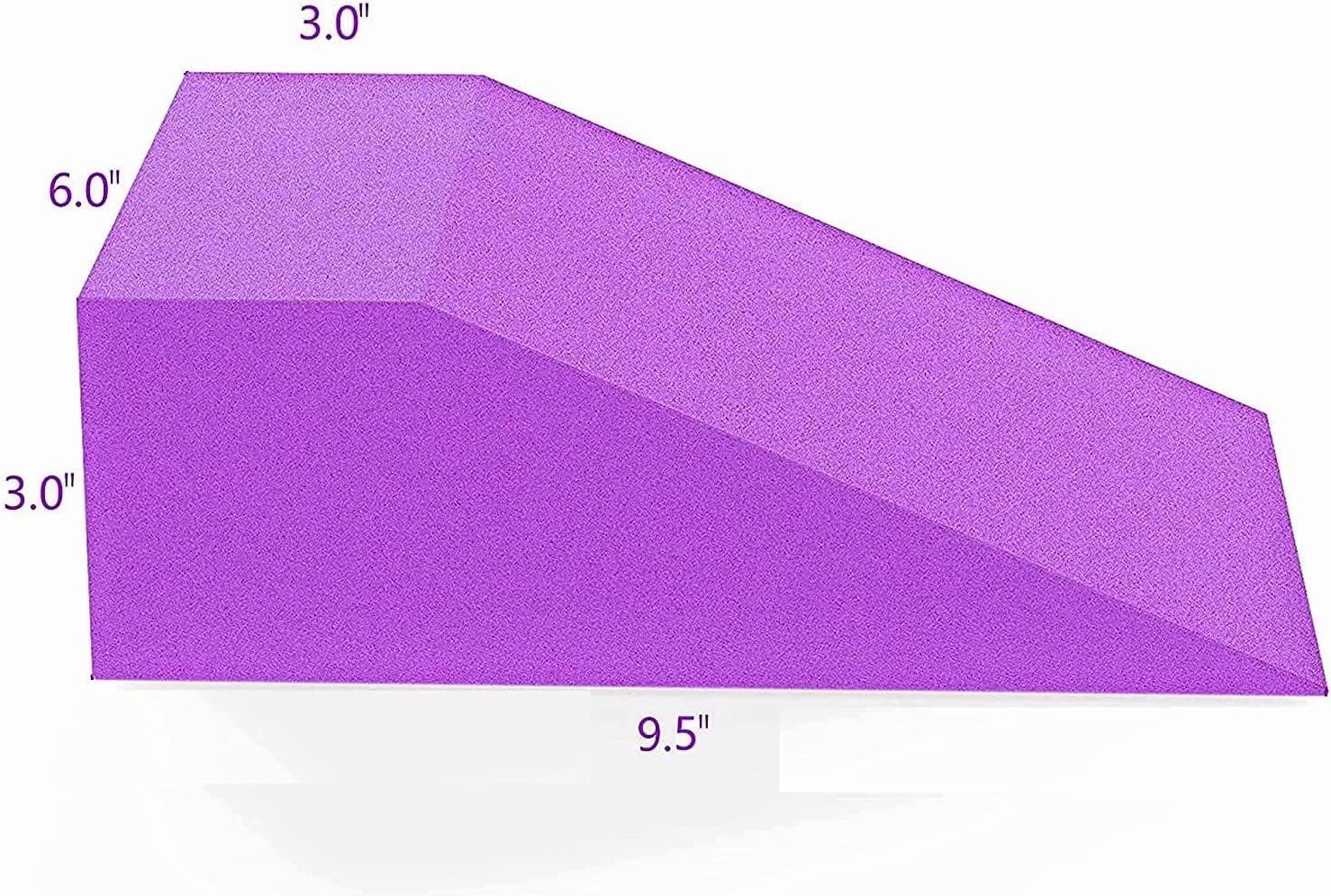 Violet Yoga Foam Wedge Blocks (Pair) - Supportive Wrist and Foot Wedges ...