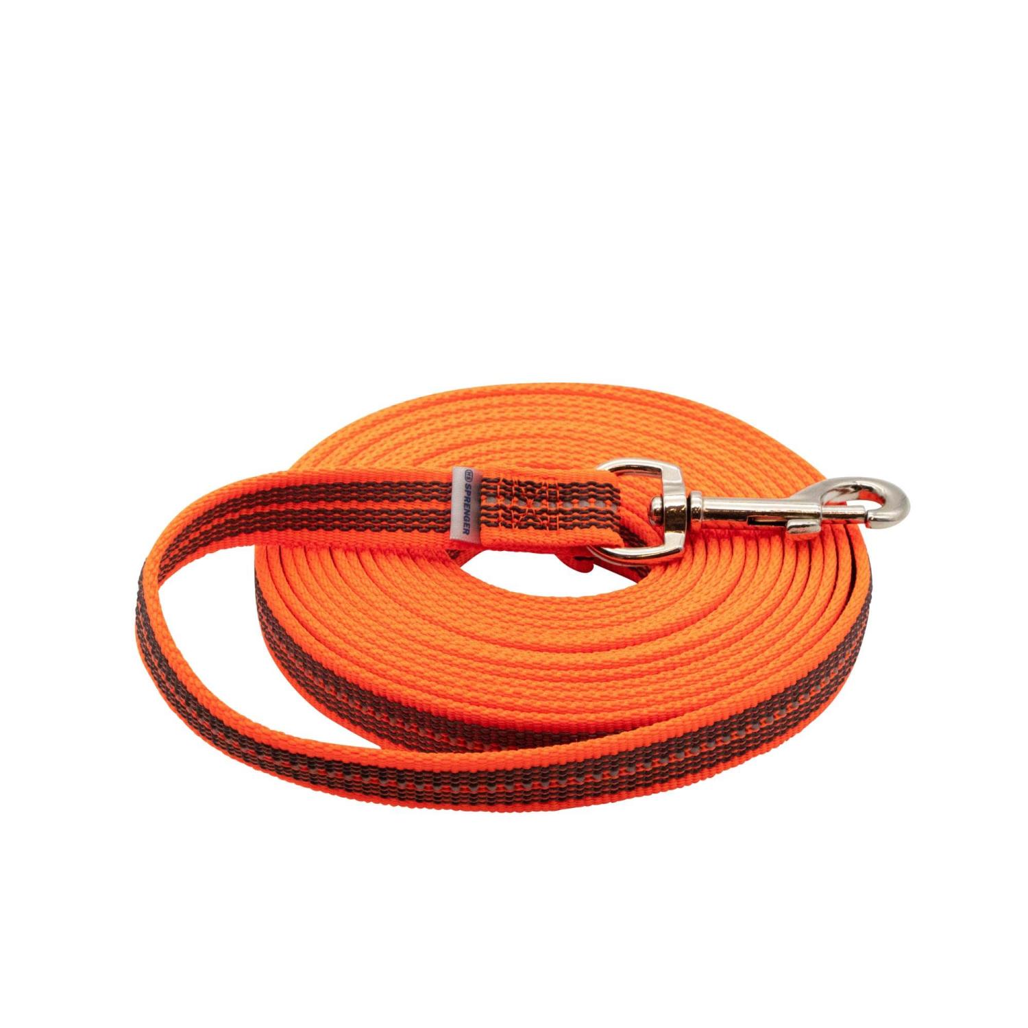Neon Orange Rubberized Dog Leash - 5m (500 cm) - Hands-Free & Durable ...