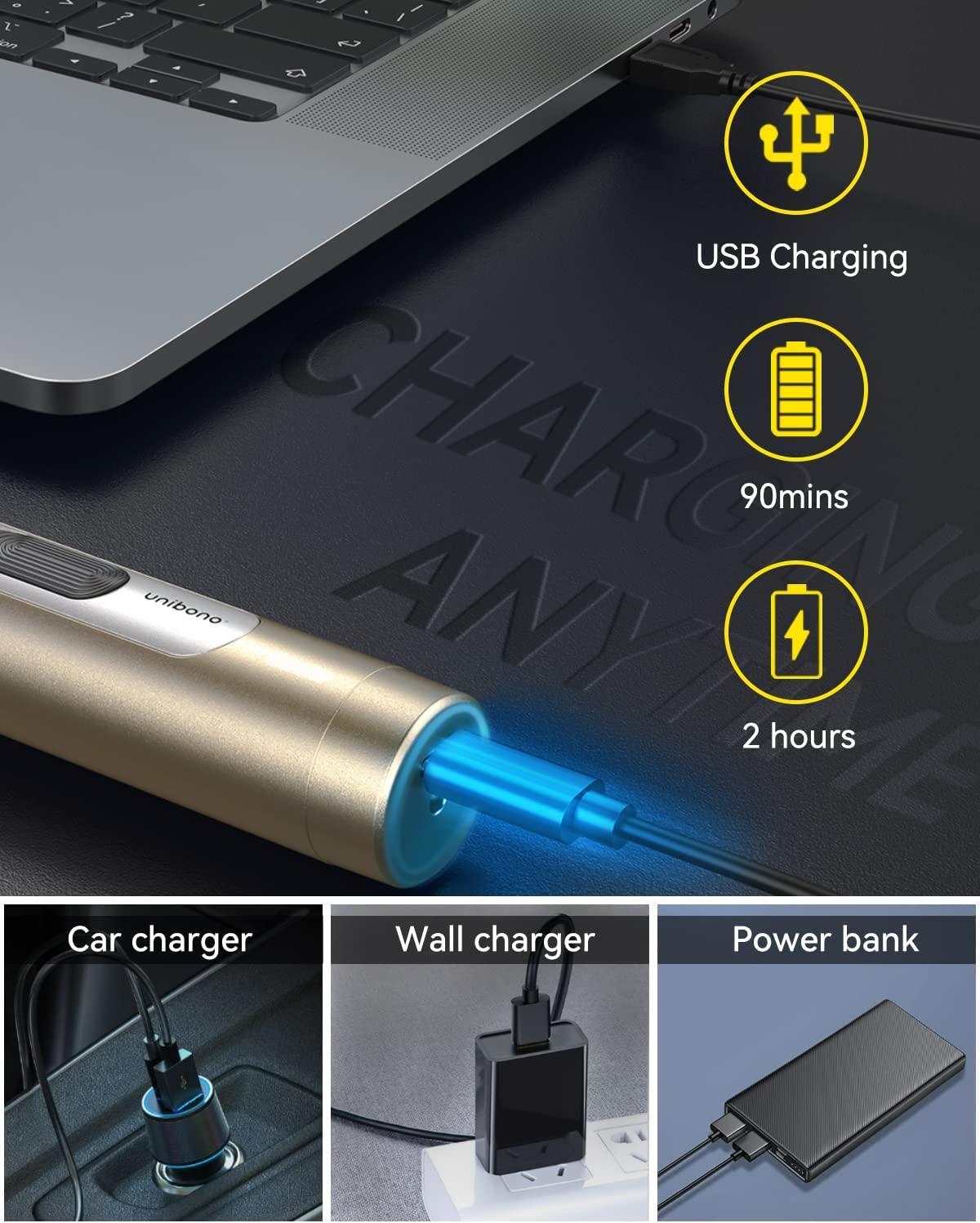 Unibono Ear and Nose Hair Trimmer Kit with Dual-Hole Vortex Cleaning ...