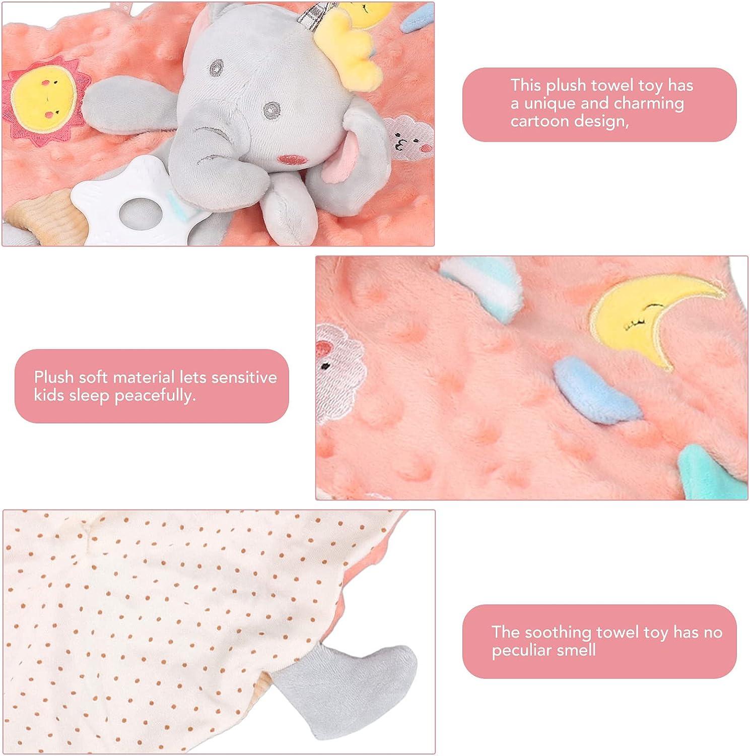 WBTY Baby Security Blanket: Super Soft Plush Elephant Cuddle Toy with ...