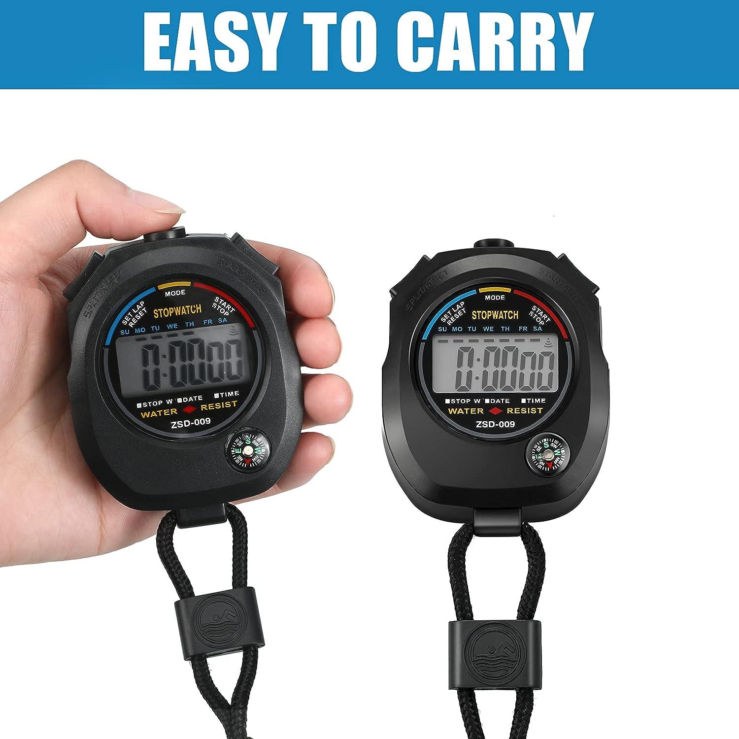 Frienda 3-Piece Sport Stopwatch Set with Loud Whistle - Digital Timer ...