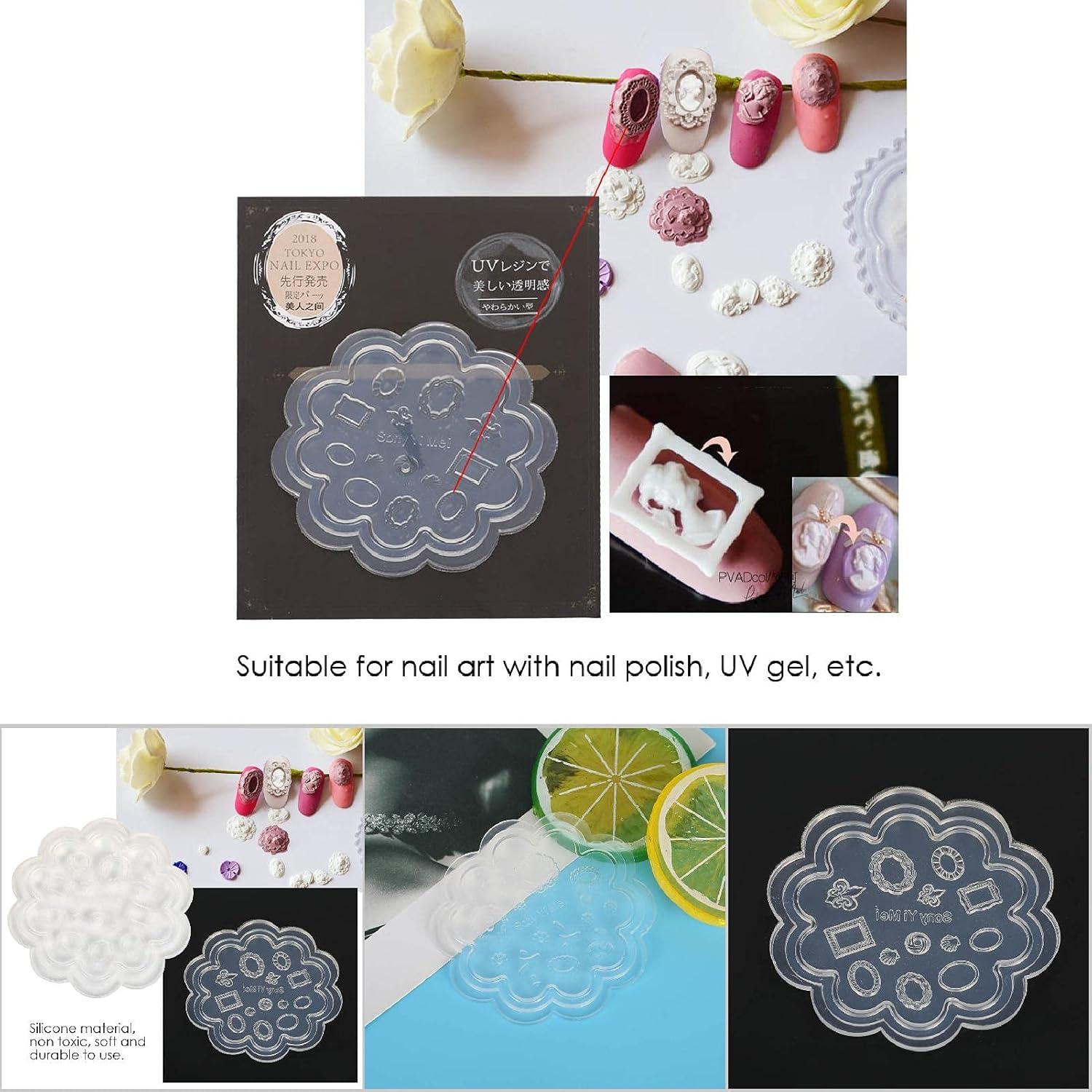 Acrylic Nail Moulds 3D Art Models Silicone Templates Carved Tools ...