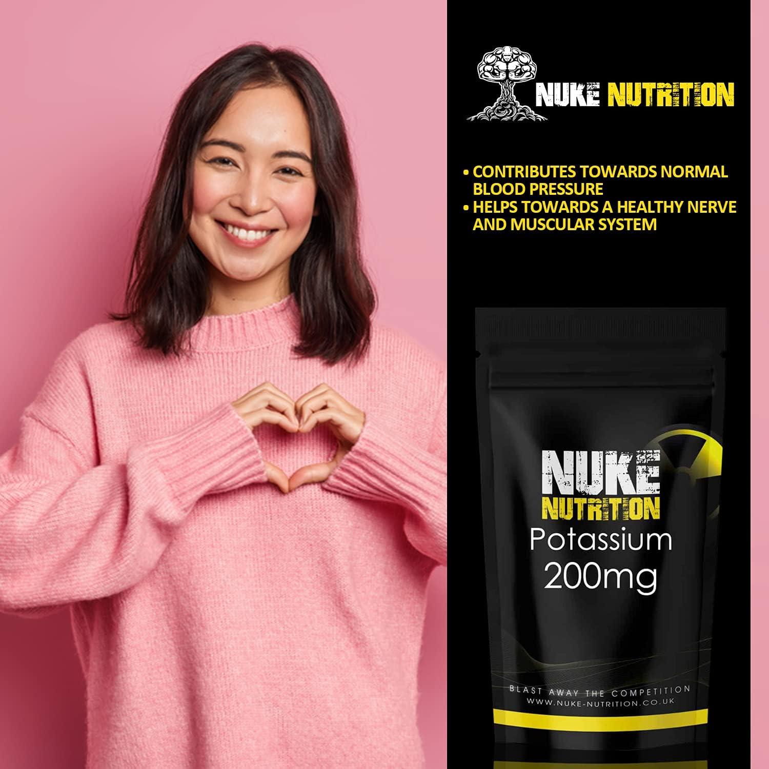 Nuke Nutrition Potassium Tablets 200mg - 60 Tablets | High Strength ...