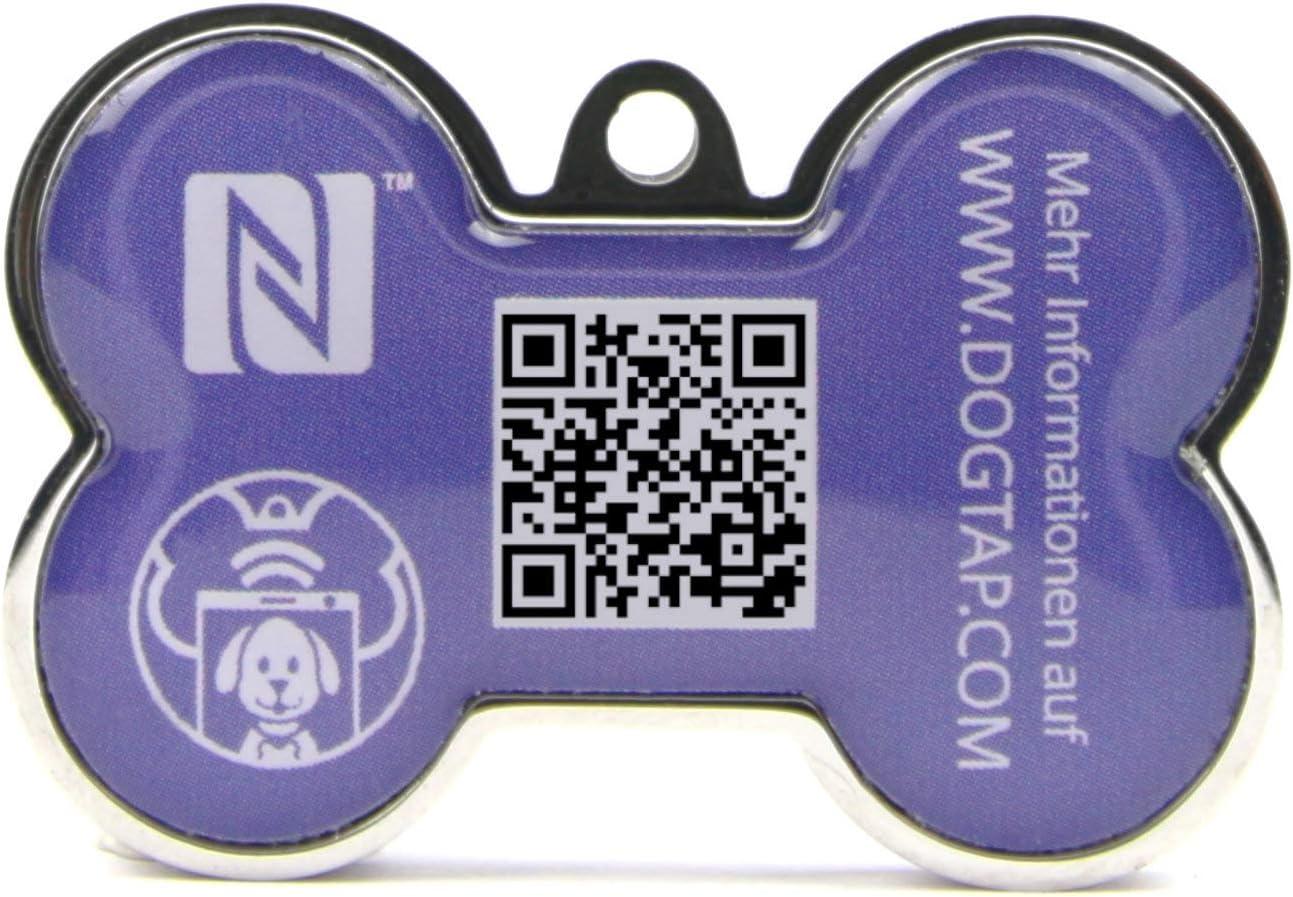 DogTap Solid Digital Dog Tag - NFC Chip & QR Code Waterproof PVC ...