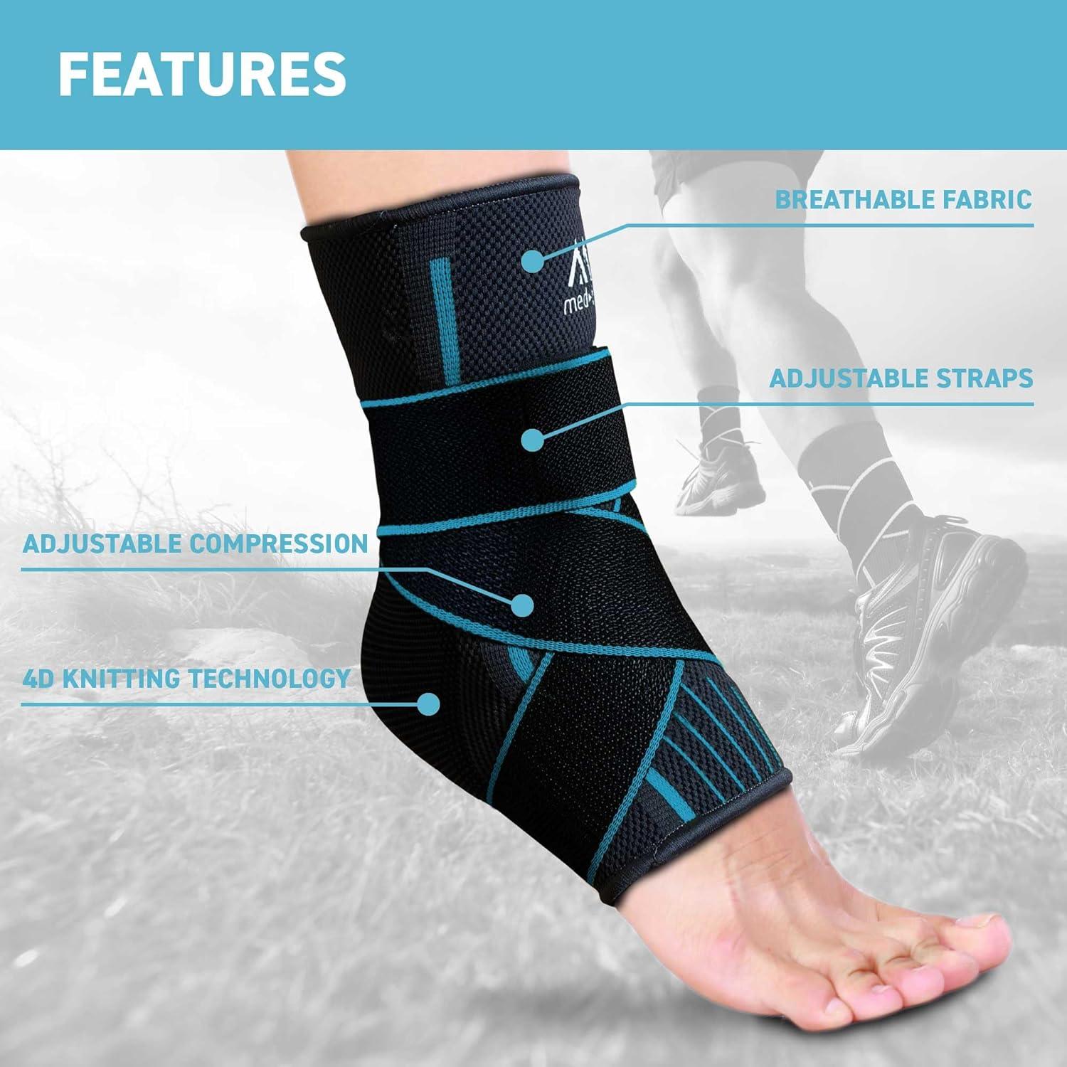 Med-Fit Stride-Flex Ankle Support with 3D Fabric Technology - Small ...