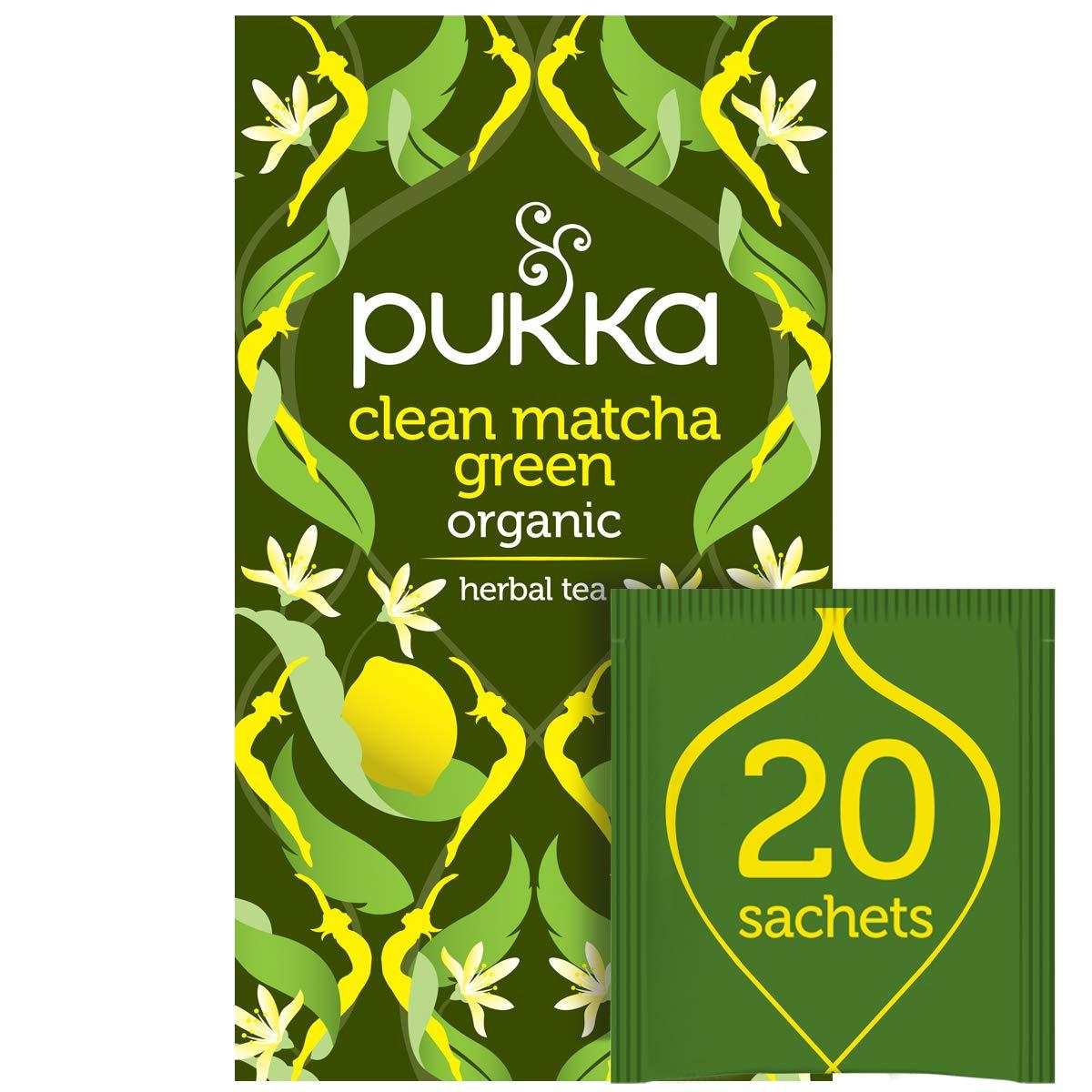 Pukka Clean Matcha Green Tea - 20 Sachets | Organic Detox Blend | Buy ...