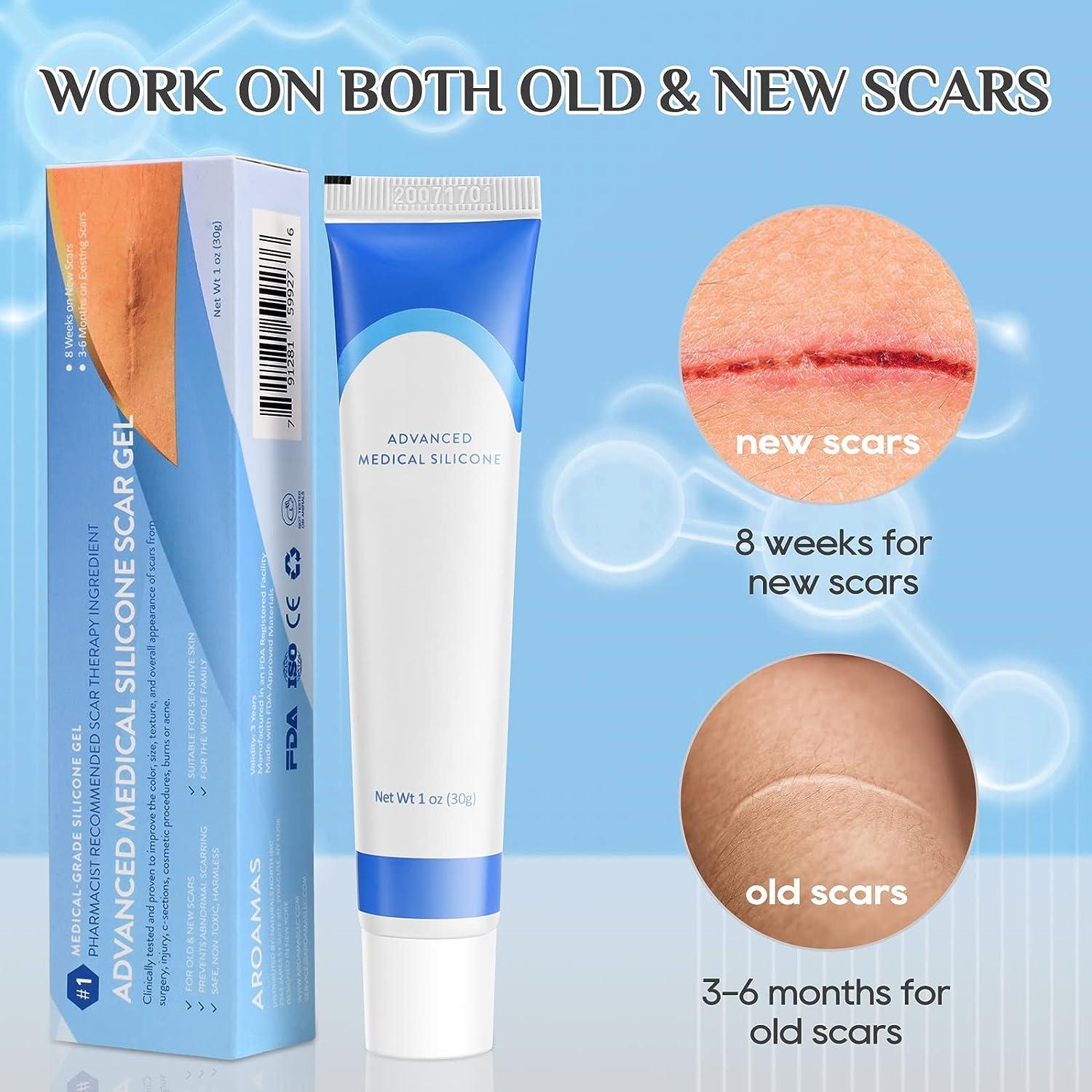 Silicone Scar Gel - Physician Formulated Treatment Cream for Keloids, C ...