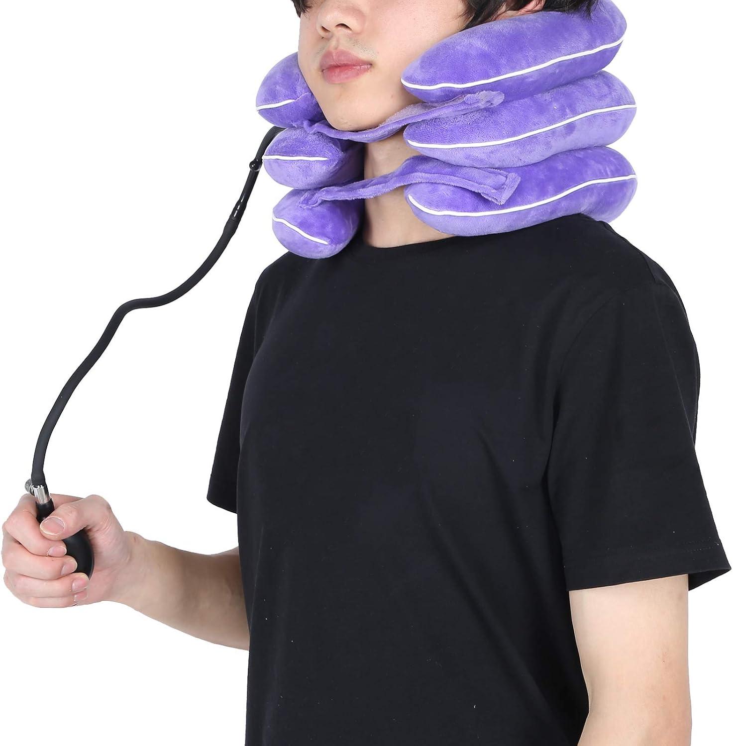 Cervical Neck Traction Device - Inflatable Adjustable Neck Support for ...
