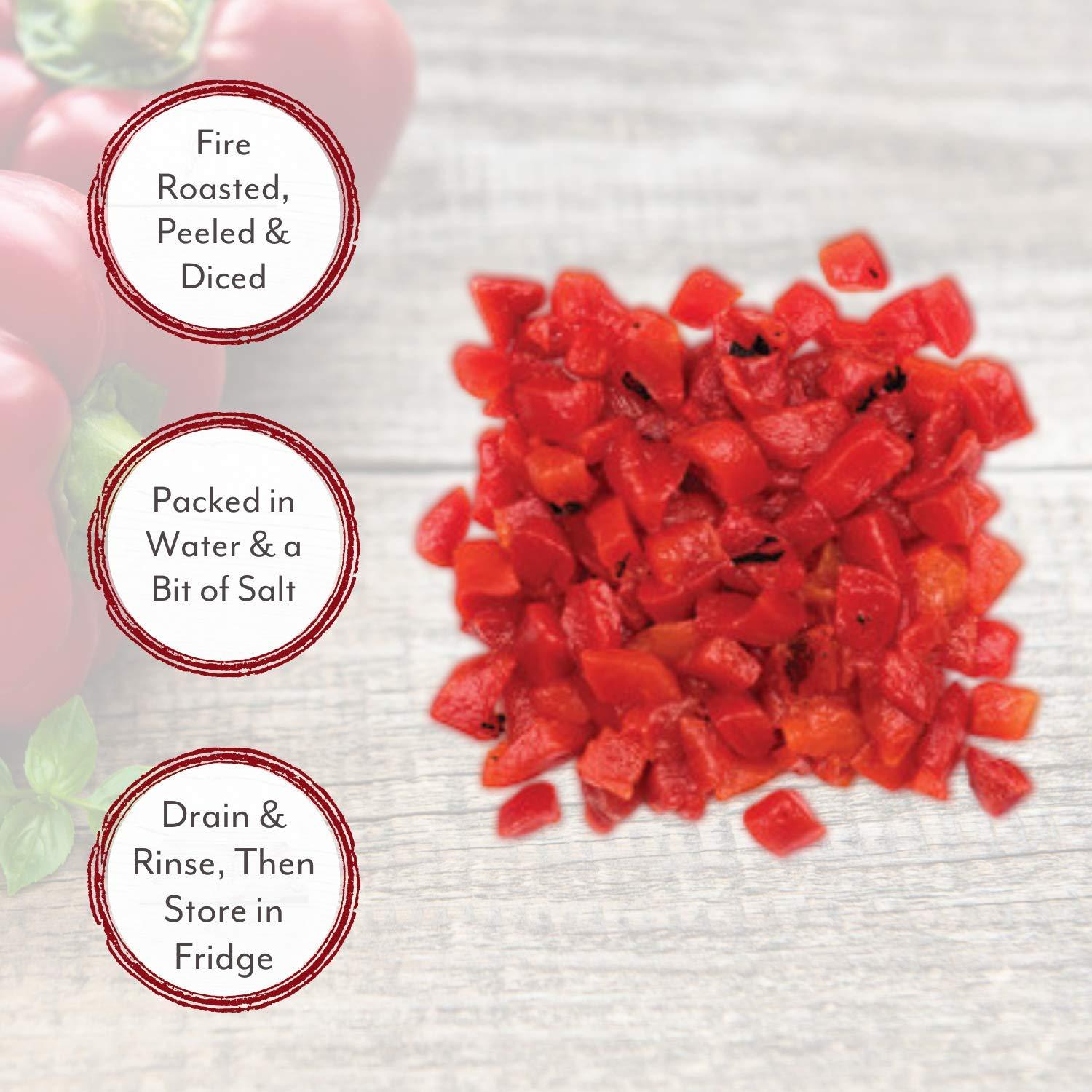 Roland Fire Roasted Diced Red Peppers 28oz Cans - Pack of 4 | Buy Now ...