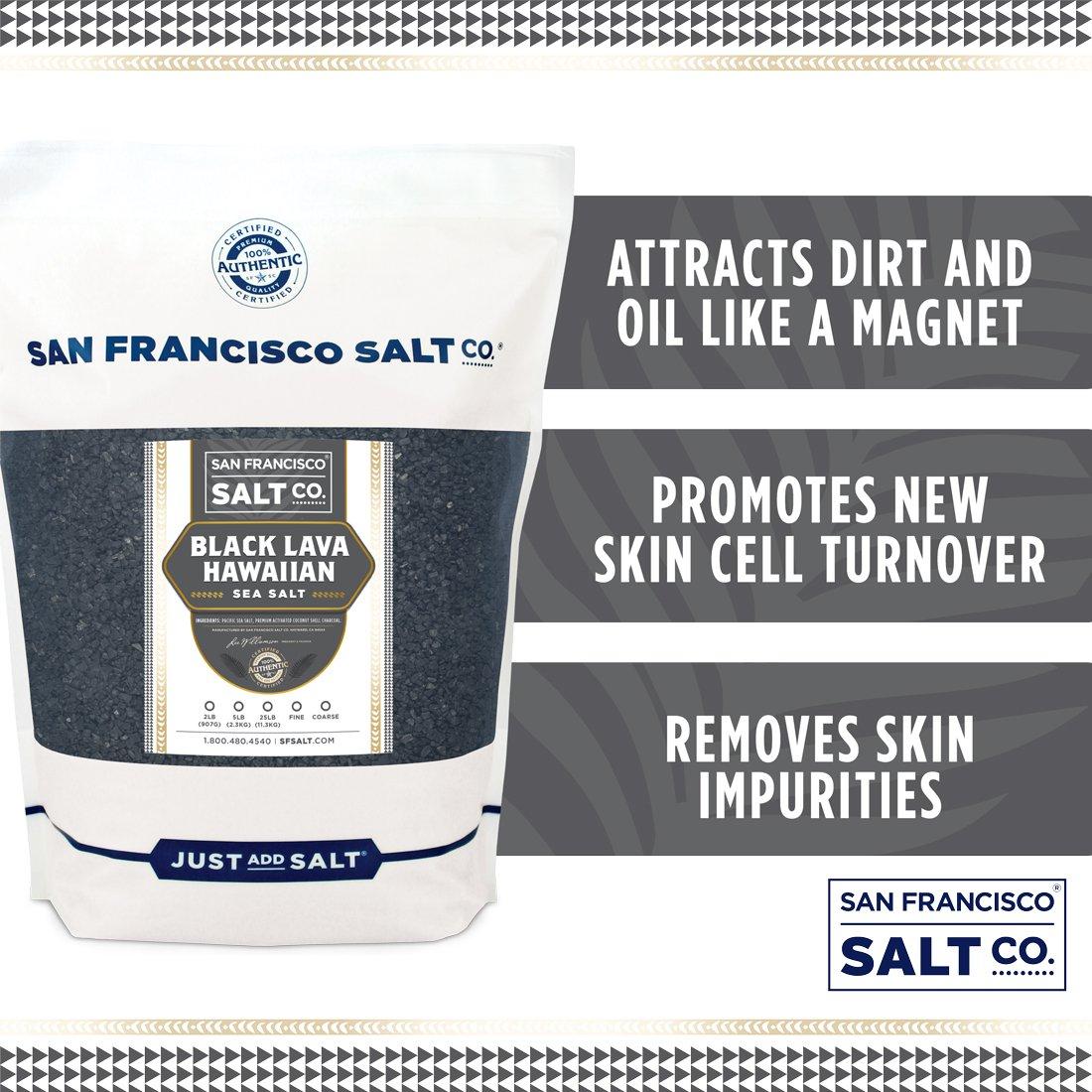 San Francisco Salt Co. Black Lava Hawaiian Sea Salt - 5 lb Fine Grain ...