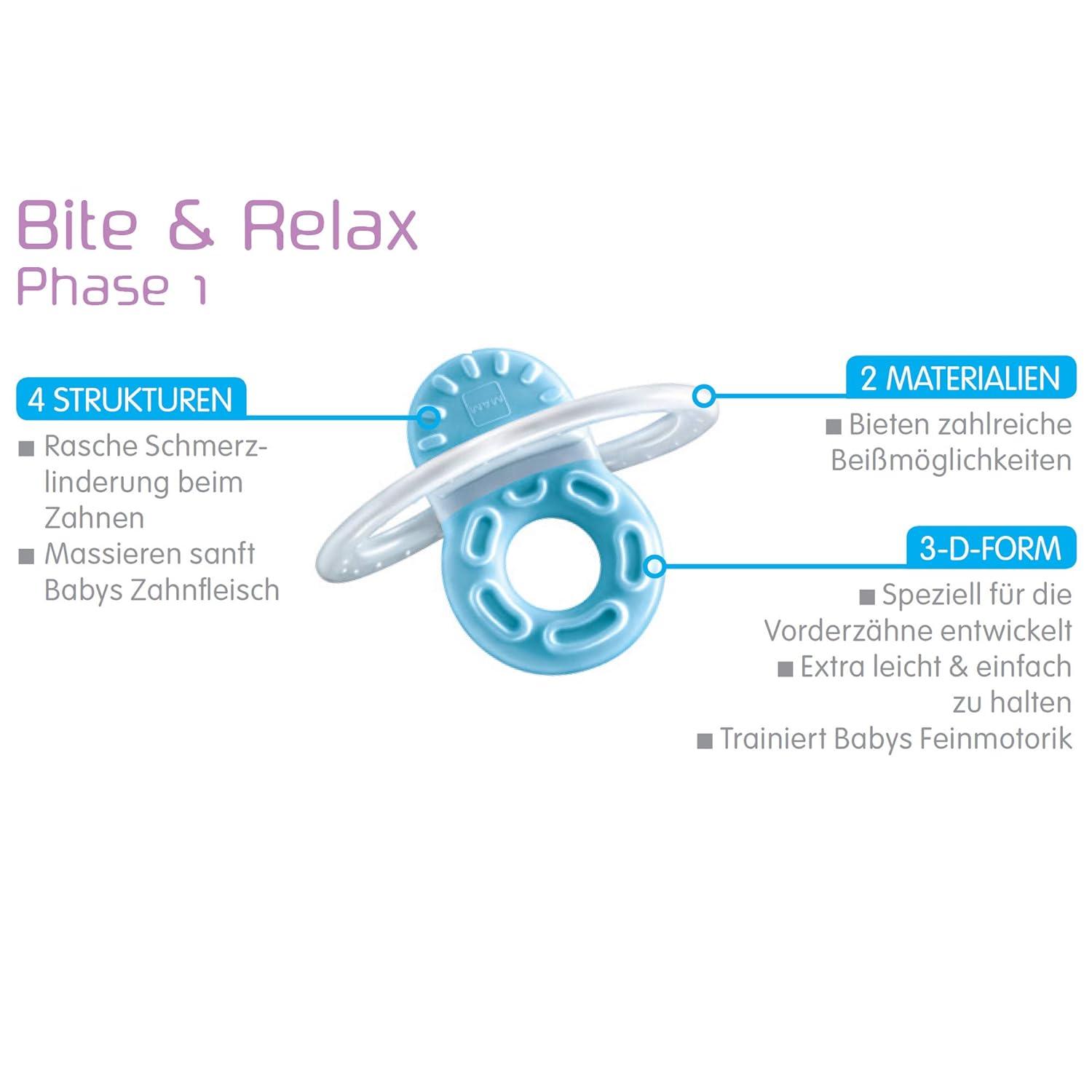 Buy Mam Bite & Relax Phase 1 Mini Bite Ring Soothing Teething Aid for ...