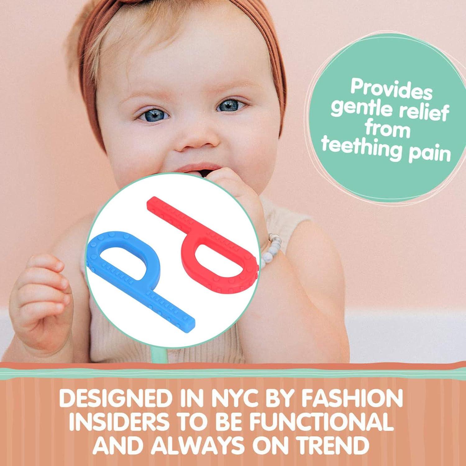 Portable P-Shaped Bite Sensory Chewing Gum Relief - 2 Soft Colorful ...