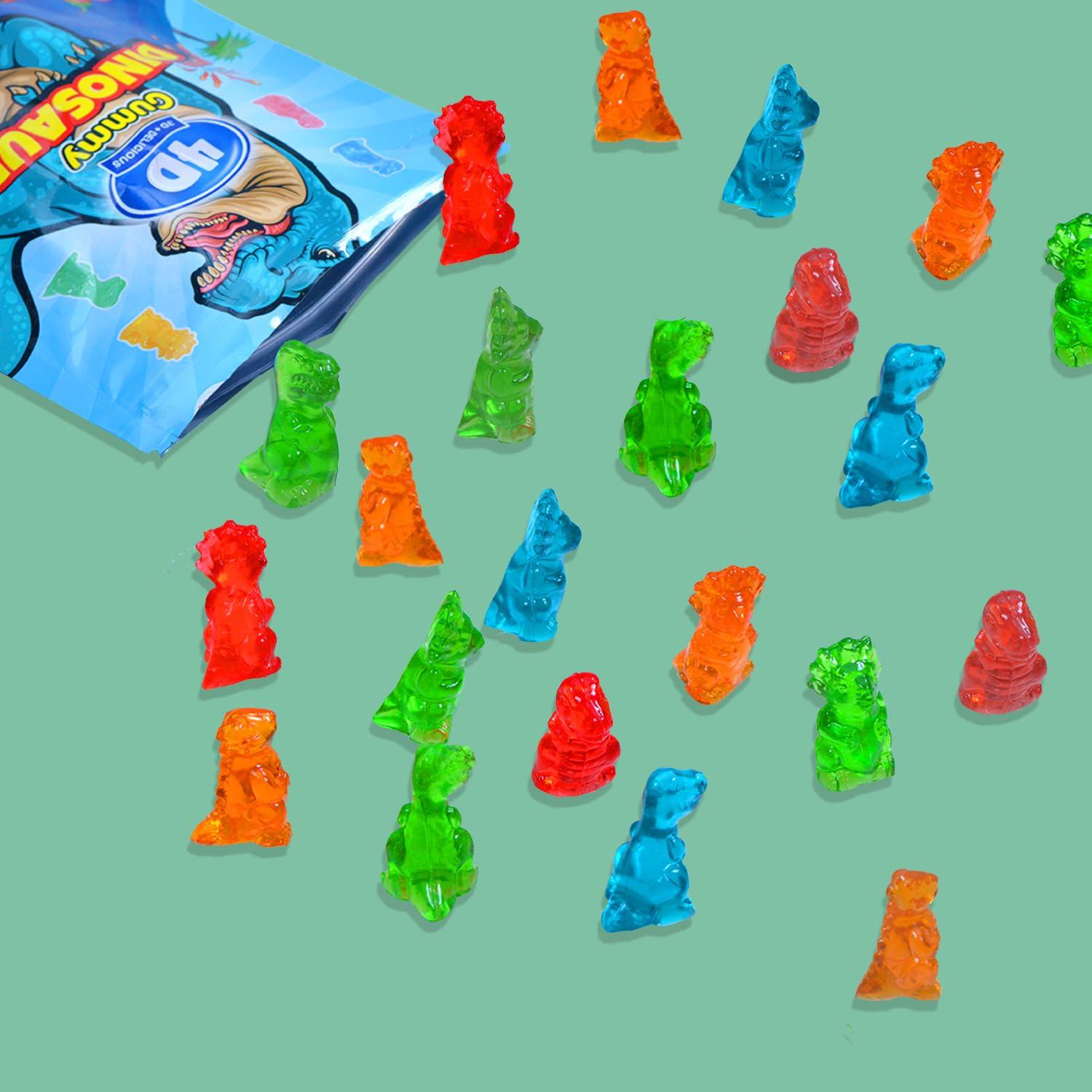 Buy 3x Amos 4D Rubber Dinosaur Fruit Gum - 114g Bag of 3D Dino Sweets ...