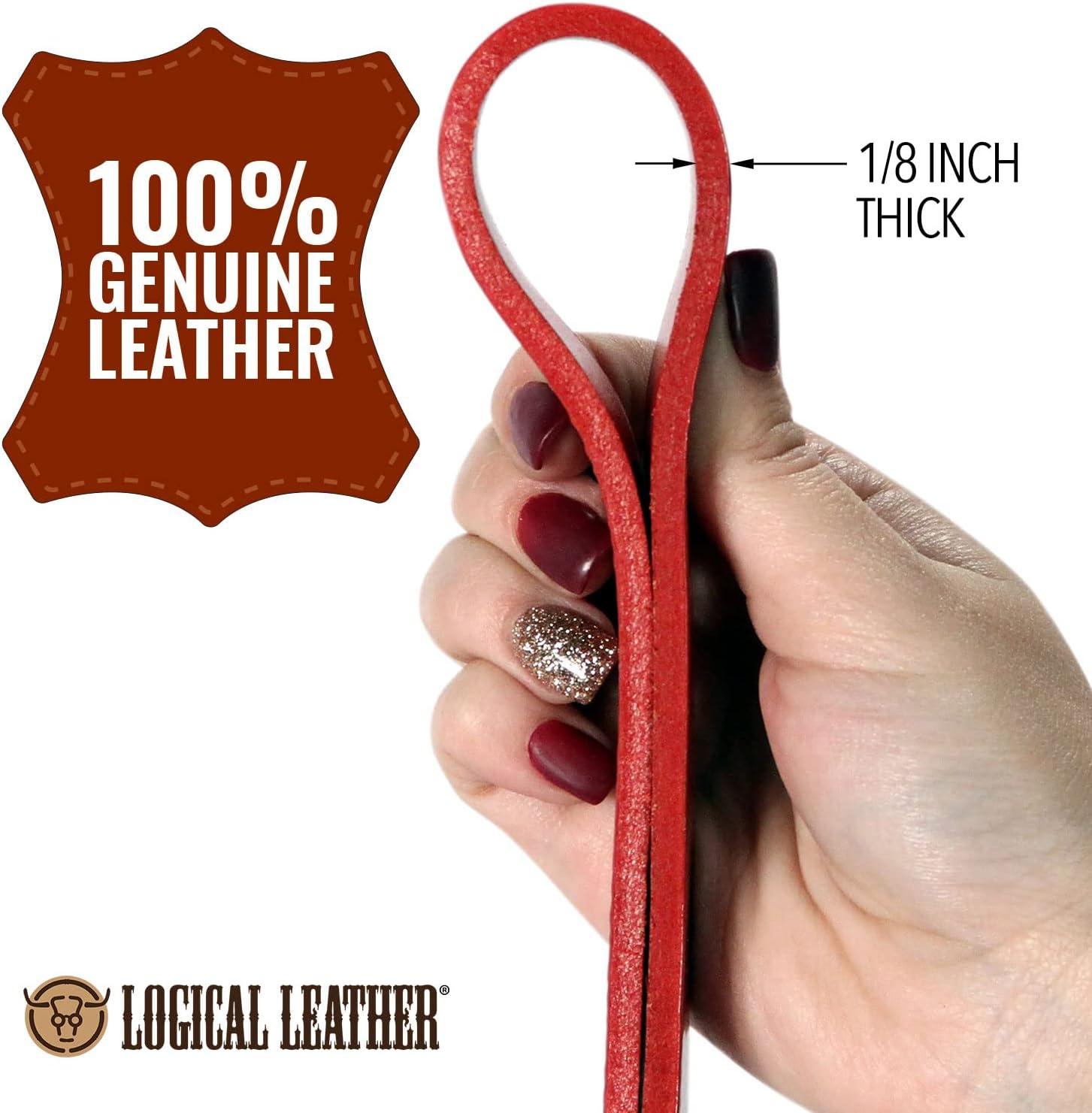 Logical Leather 6FT Braided Dog Leash - Heavy Duty Full Grain Leather ...