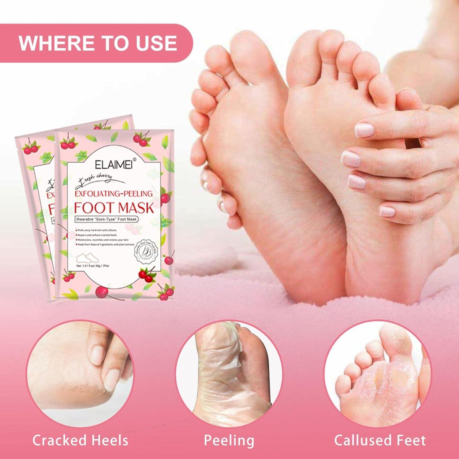 Premium Foot Peel Mask - 2 Pairs for Calluses & Dead Skin | Effective ...