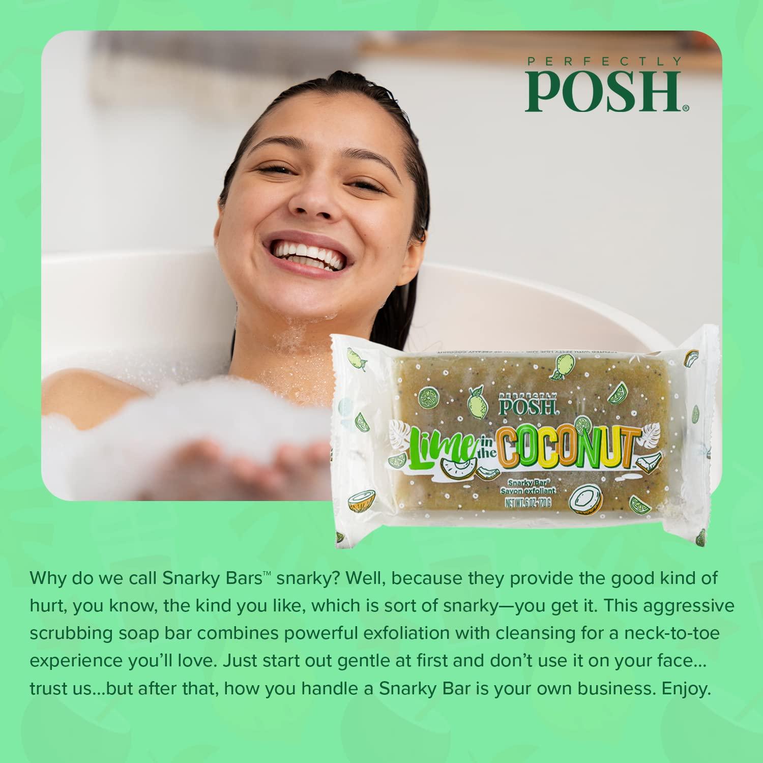 Perfectly Posh Lime in the Coconut Snarky Bar - Luxurious Exfoliating Soap