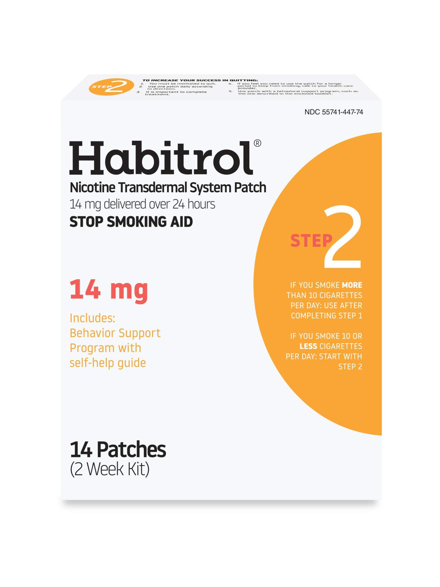 Habitrol Nicotine Patch Step 2 (14 mg) | Stop Smoking Aid | 14 Patches ...