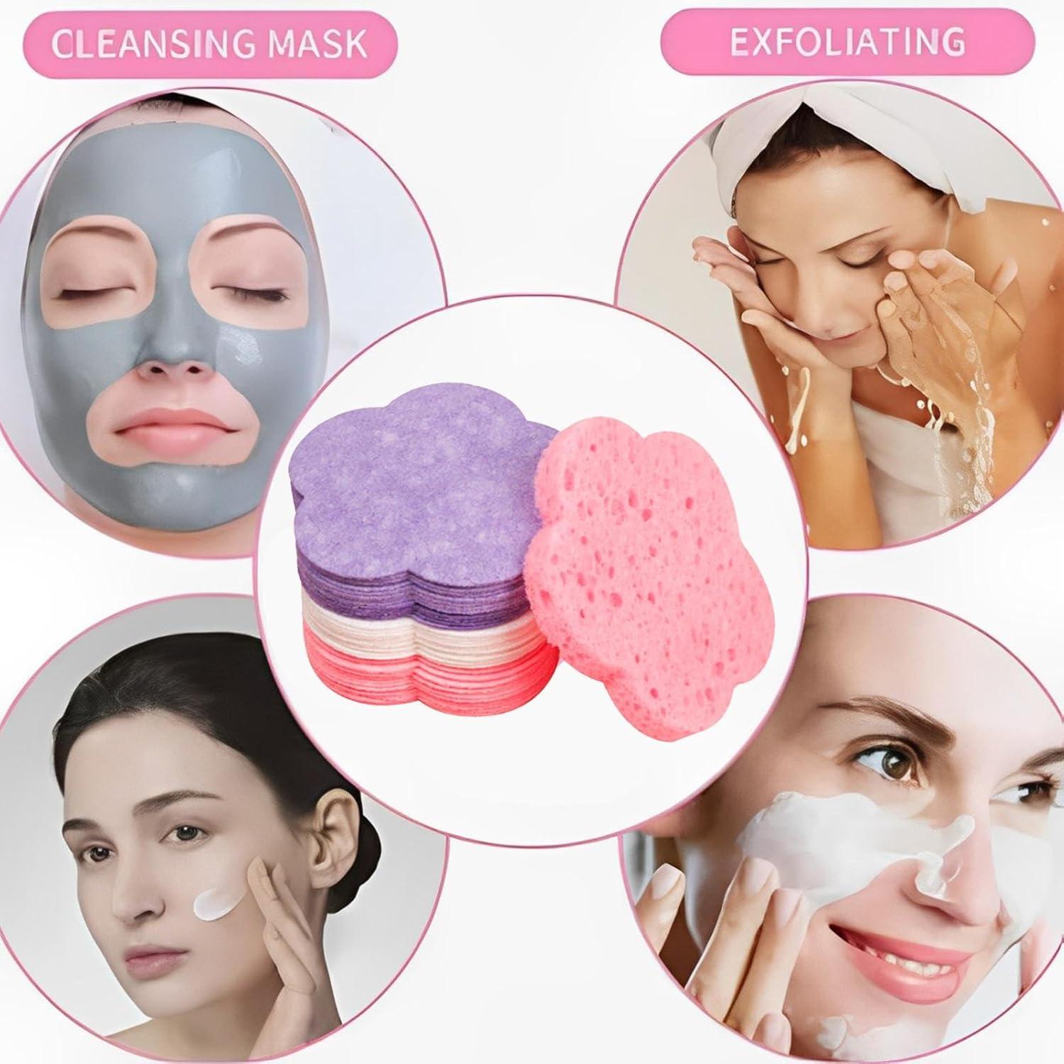 Vesone Spa Sponges for Facial Cleansing Makeup Removing Cleansing Pads ...