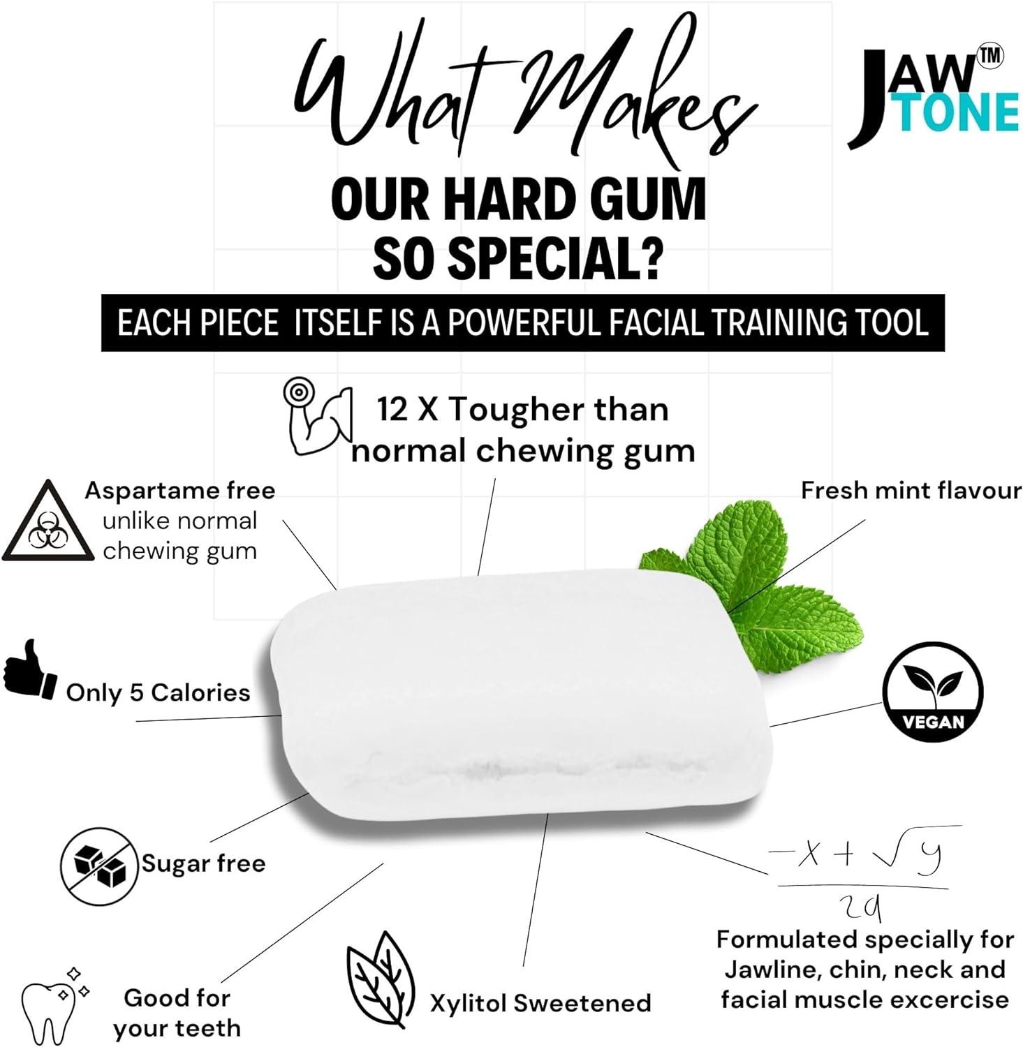 JawTone -Face & Jawline exercise HARD GUM mastic style hint of MINT ...