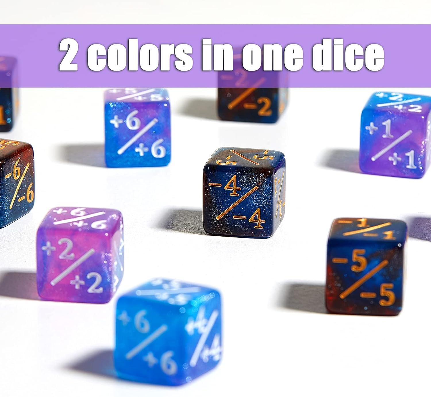 24-Piece Dice Counters Set for Card Gaming - D6 Cube Loyalty Tokens ...