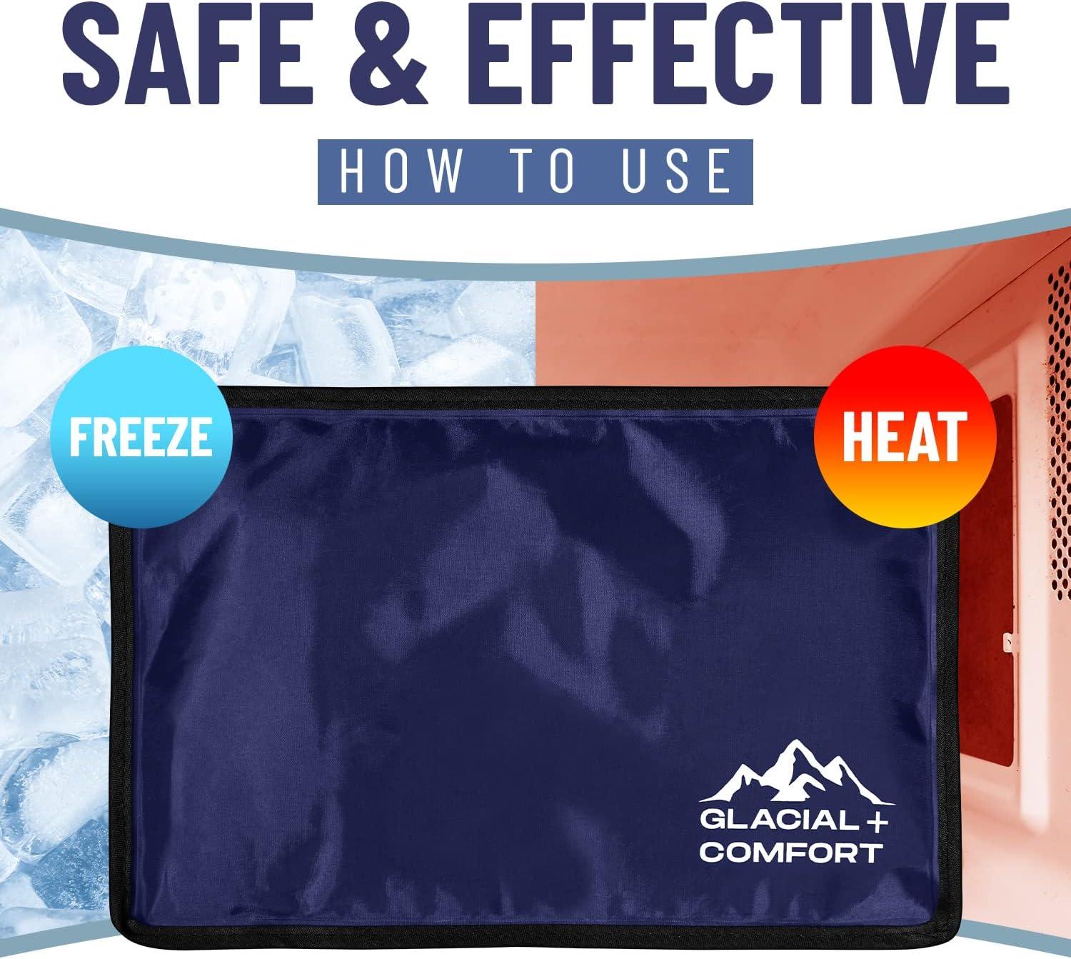 Glacial Comfort Gel Ice Pack - Large (15 x 11) for Back Pain, Hip, Knee ...