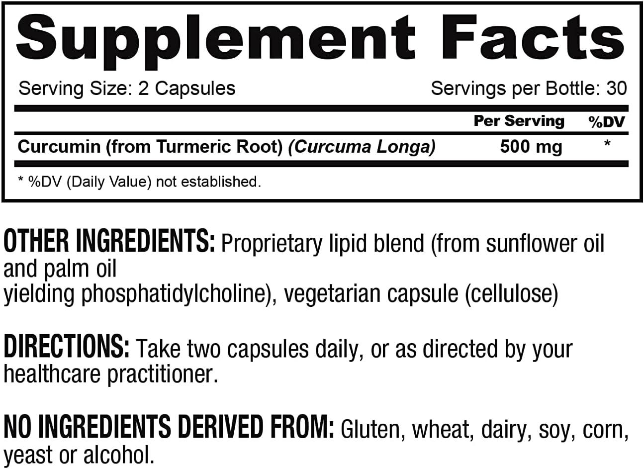 Core Med Science Liposomal Curcumin 500mg - High Absorption, 60 ...