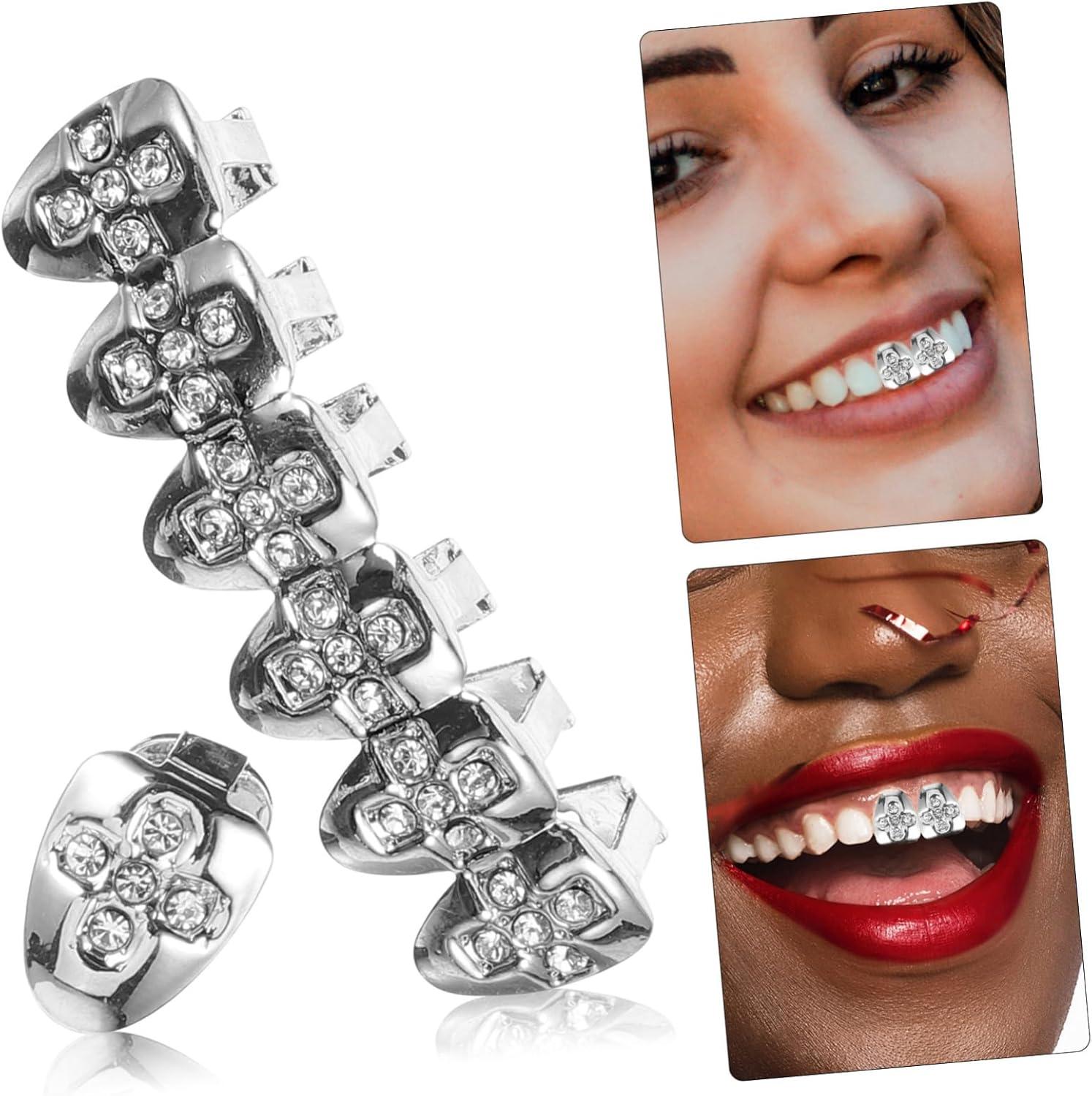 Solustre Golden Fangs Grill Set - Individual Tooth Cap & Grille for Men ...