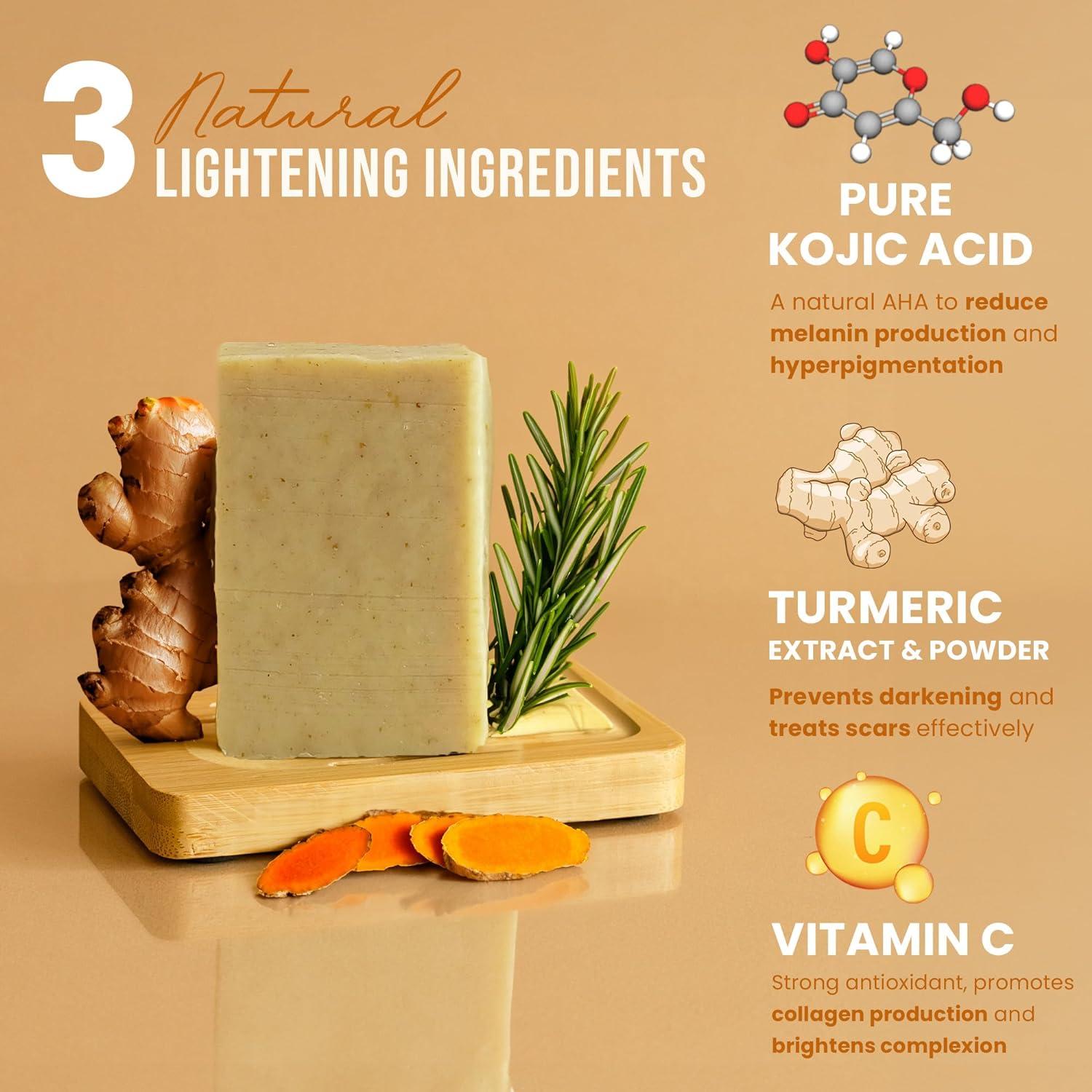 Muun Dark Spot Remover Soap Bars with Kojic Acid & Vitamin C - Even ...