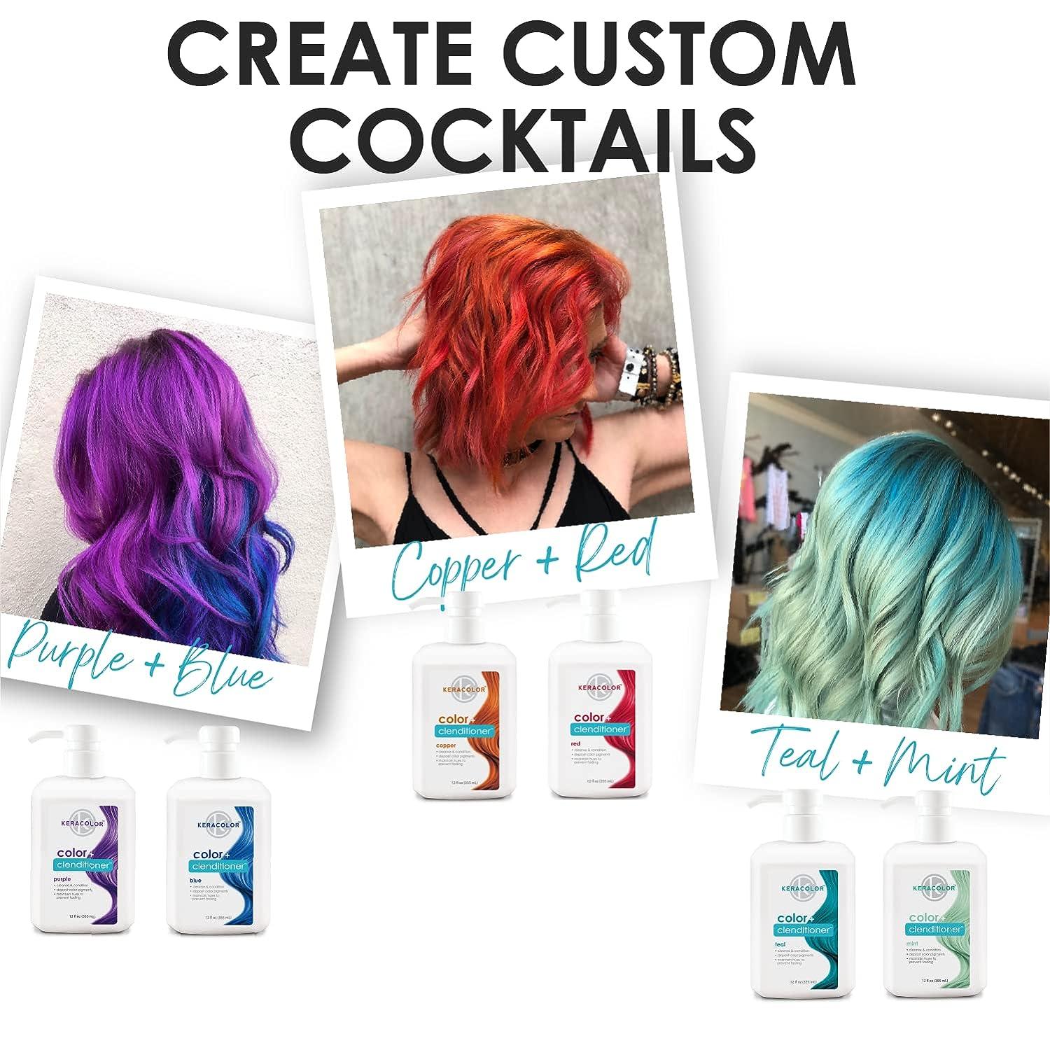 Keracolor Clenditioner Hair Dye - Teal Semi Permanent Color Depositing ...