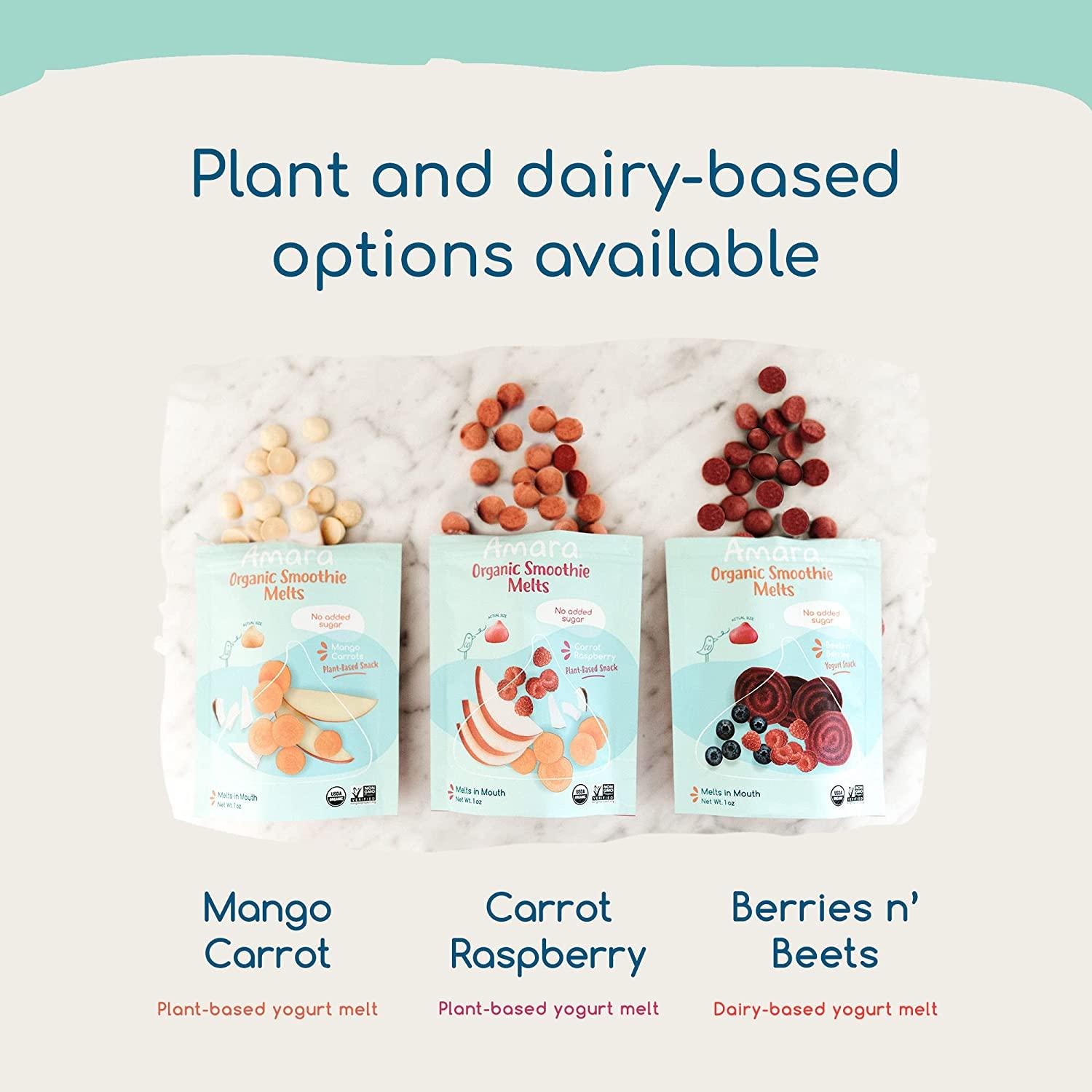 Amara Mango Carrot Yogurt Melts - Organic, Gluten-Free Snacks for Baby ...