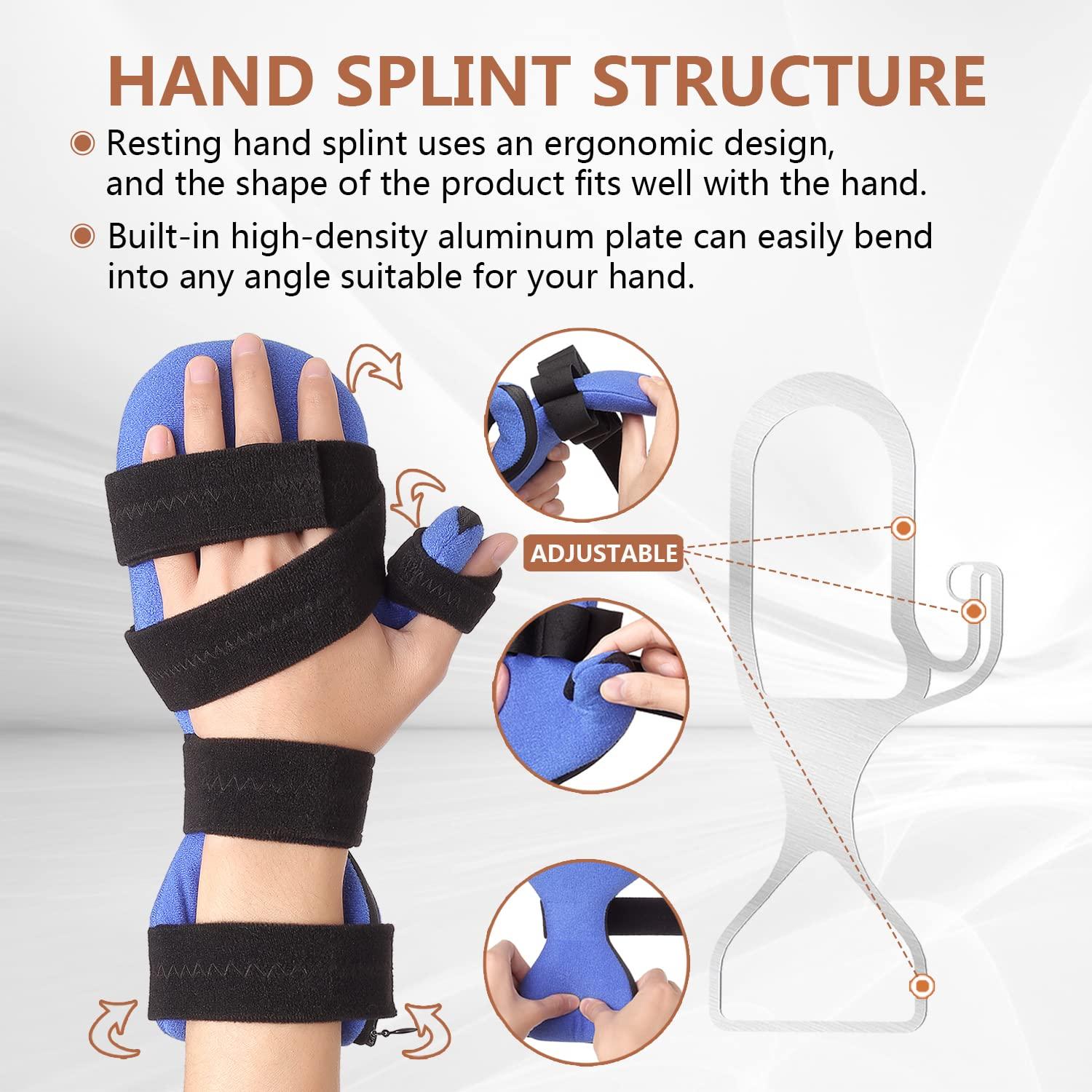 Scurnhau Resting Hand Splint - Finger Support for Stroke Recovery ...