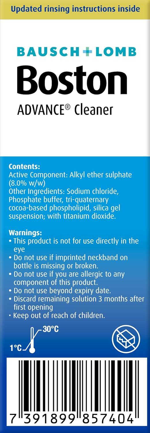 Boston Advance Cleaner 30ml - For RGP and Hard Contact Lenses - Leaves ...