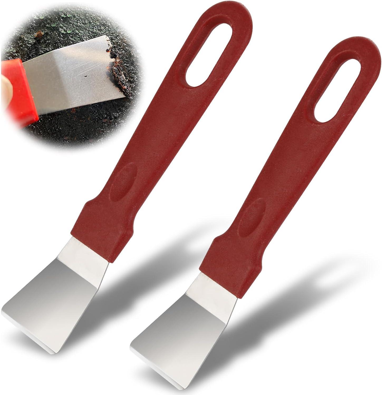 2 PCS Stainless Steel Oven Scraper - Non-Scratch Cleaning Tool for ...