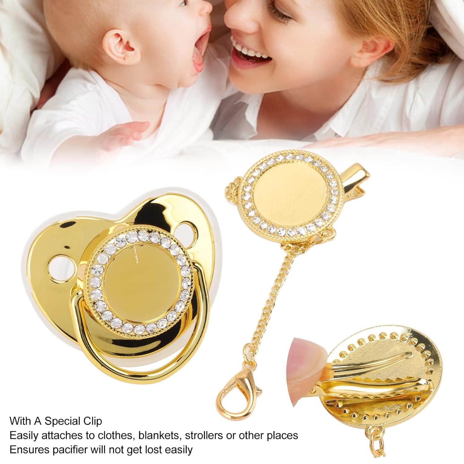 Personalized Baby Schnuller - DIY Crystal Pacifier Clip Set for Girls ...