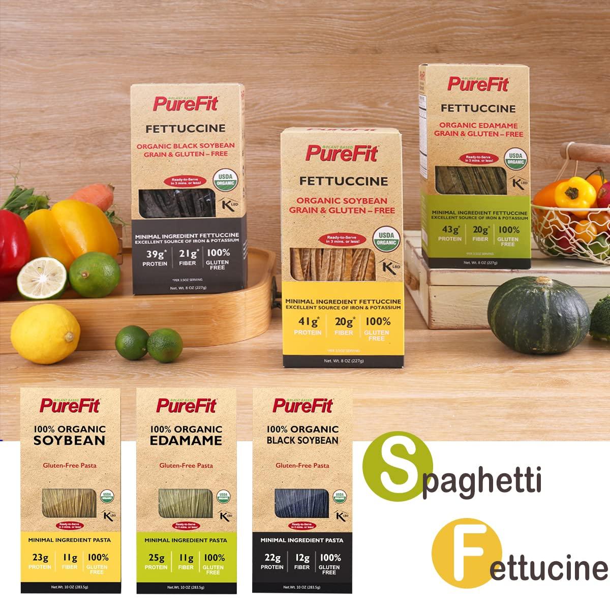 PureFit Black Bean Fettuccine Pasta - High Protein, Plant Based, Keto ...
