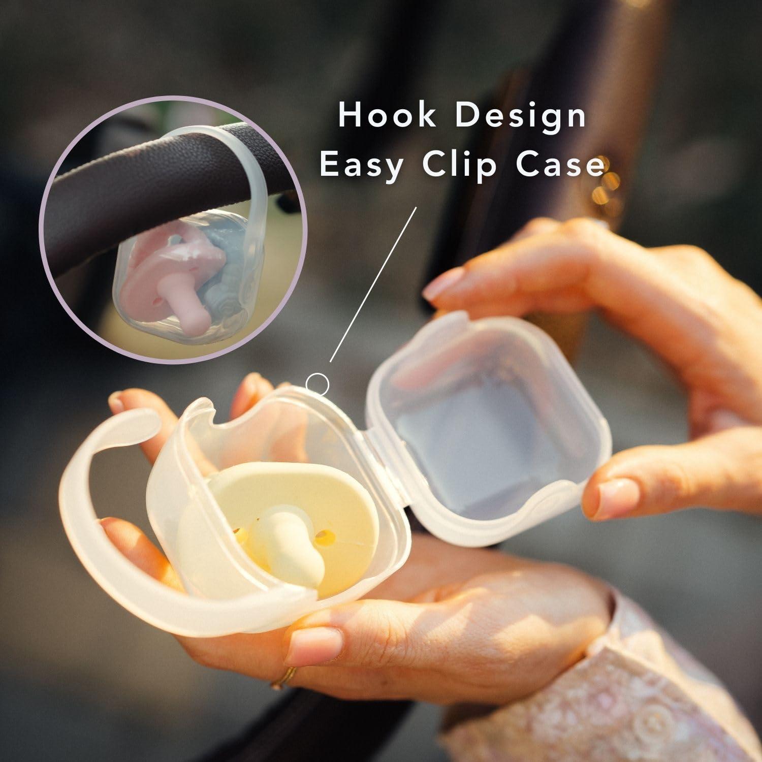 NatureBond Silicone Baby Pacifier with Hygiene Cover | Newborn 0-6 ...