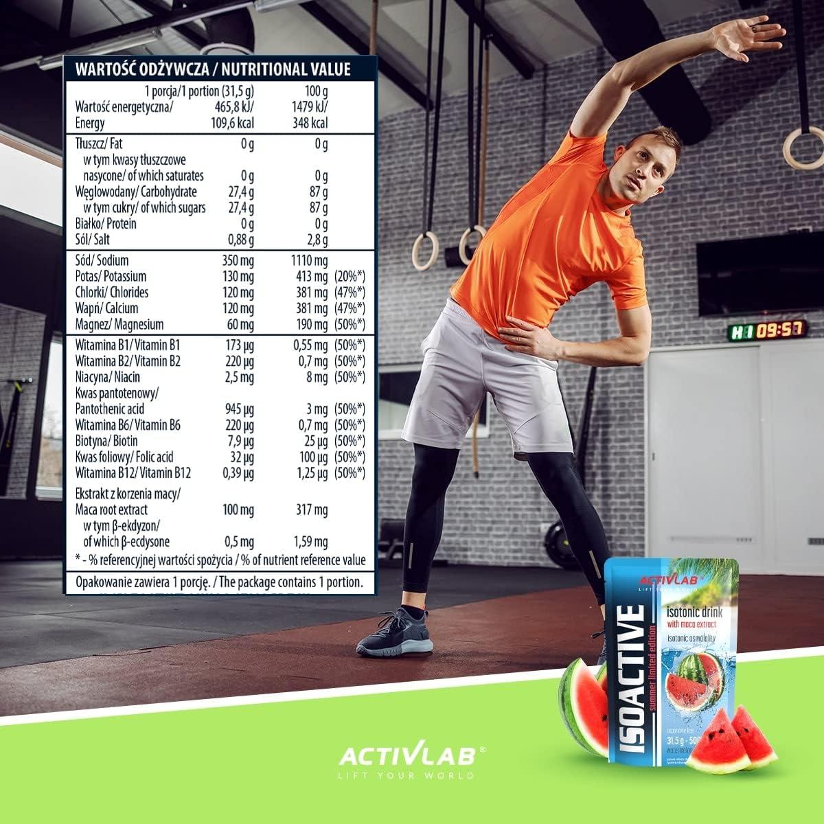 Activlab Isoactive Isotonic Drink with Maca - Electrolyte & B-Vitamins ...
