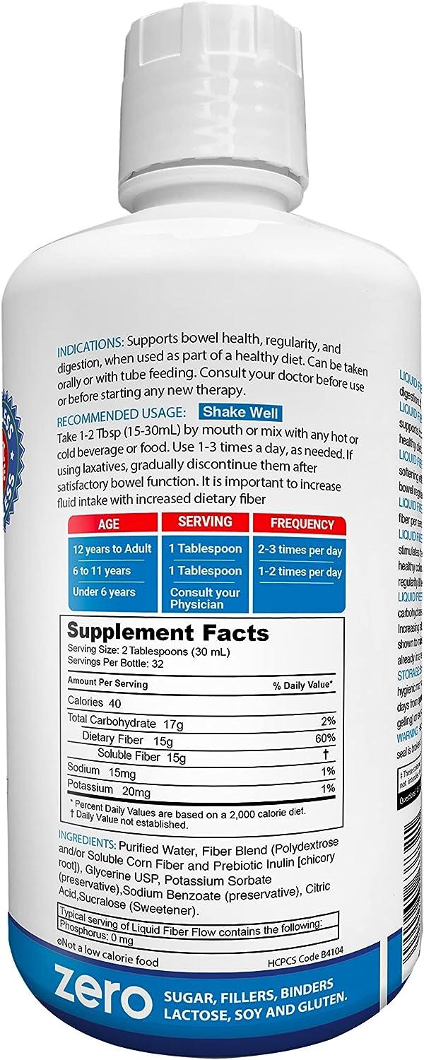 Kids Liquid Fiber Supplement - Sugar-Free Prebiotic Fiber Drink Mix for ...