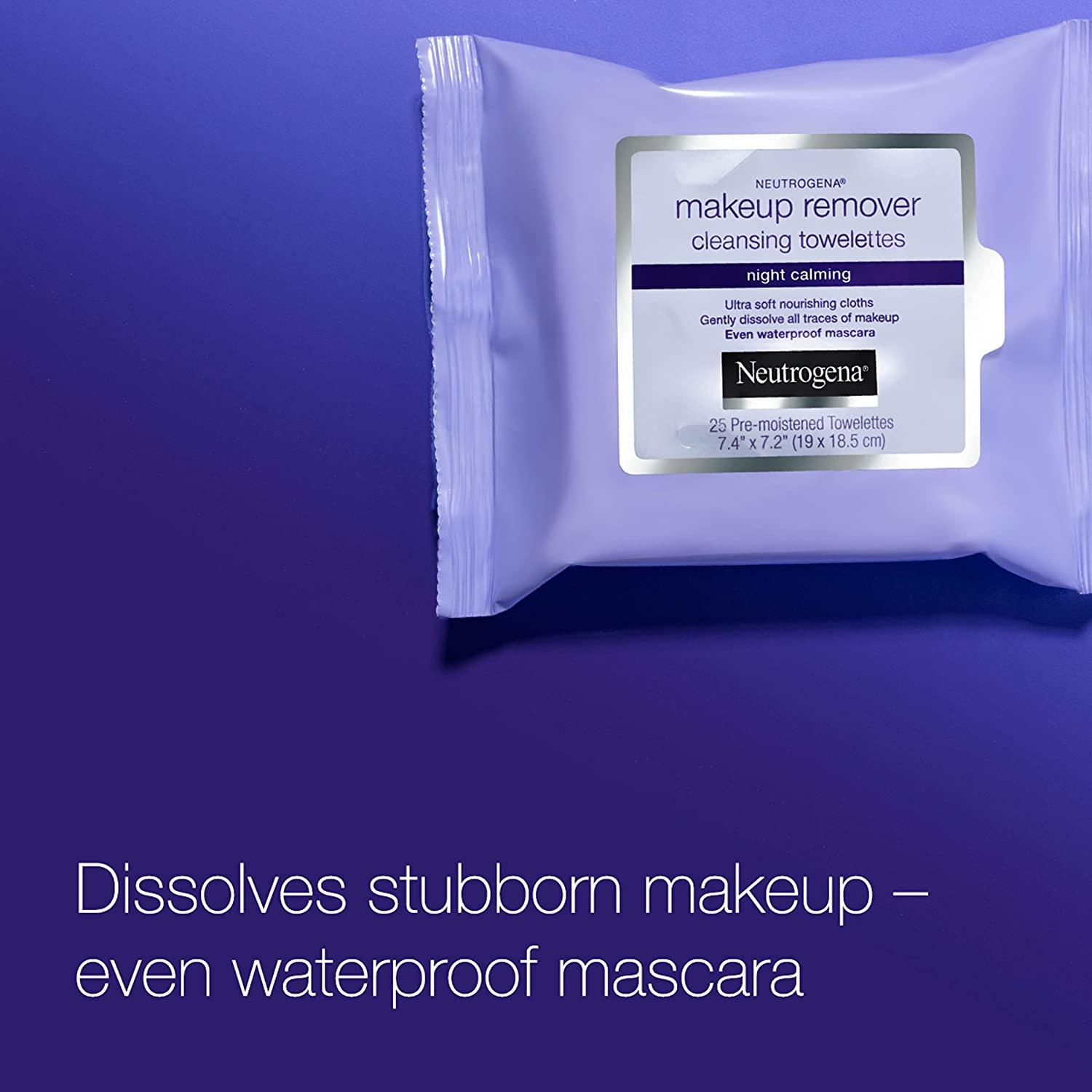 Neutrogena Night Calming Makeup Remover Wipes - 25 ct Twin Pack ...